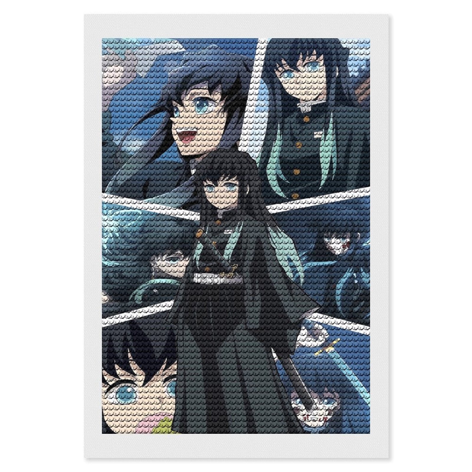 Demon Slayer Muichiro Tokito Diamond Art Kits for Adults 5D Diamond Art ...