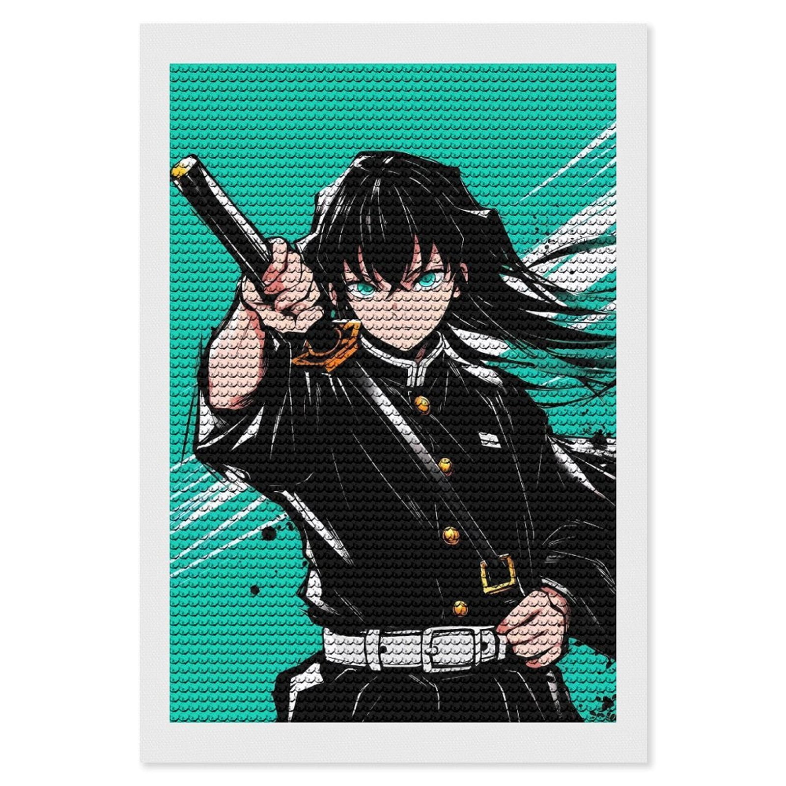 Demon Slayer Muichiro Tokito Diamond Art Kits for Adults 5D Diamond Art ...