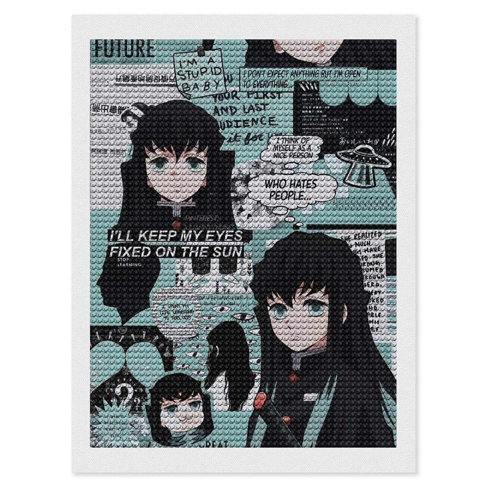 Demon Slayer Muichiro Tokito Diamond Art Kits for Adults, Diamond Art ...