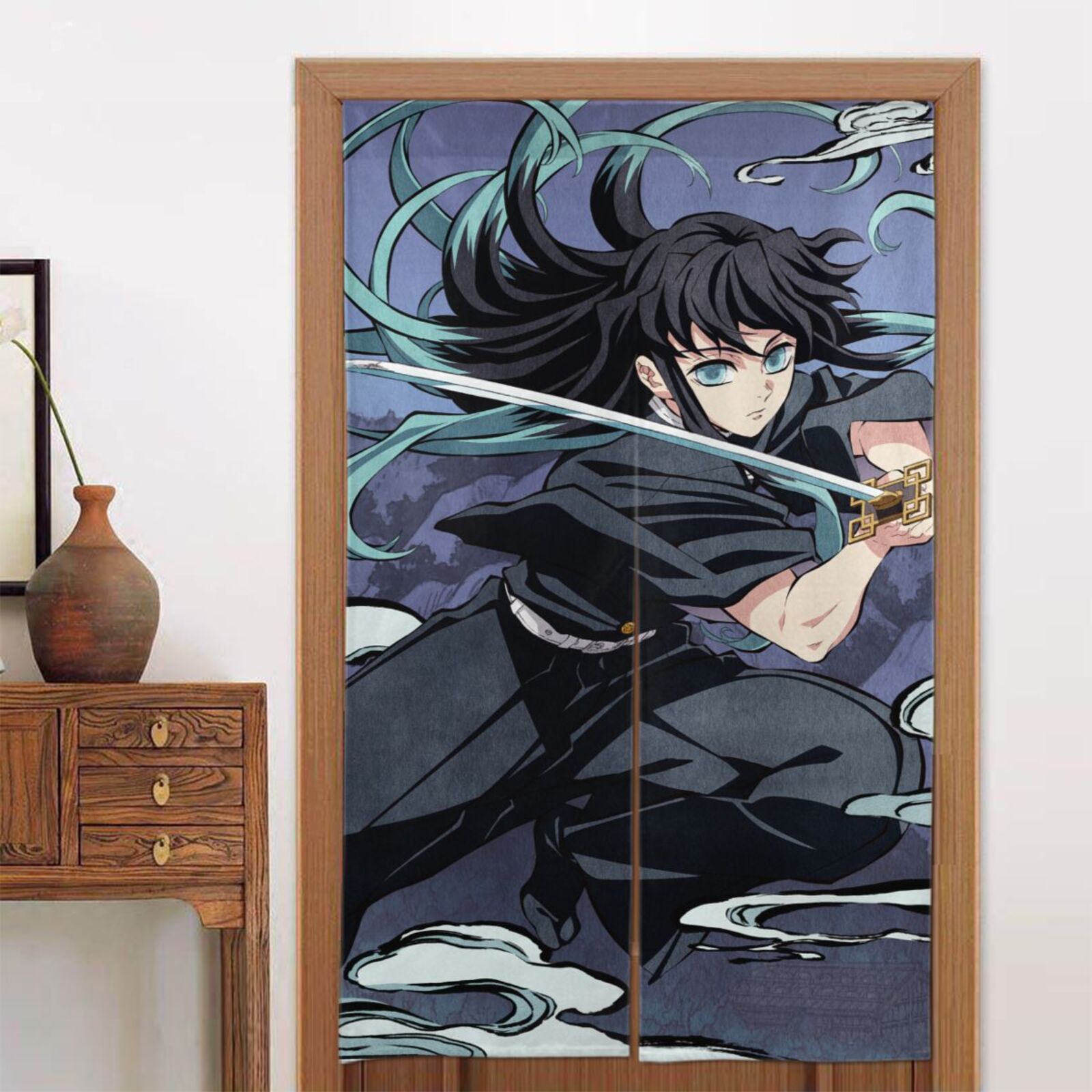 Demon Slayer Muichiro Tokito Door Curtains for Front Door,Noren ...