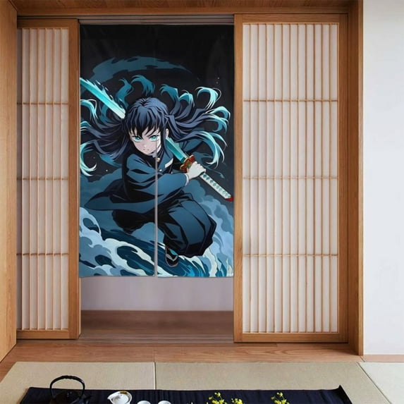 Demon Slayer Muichiro Tokito Doorway Curtains Blackout Partition Door ...