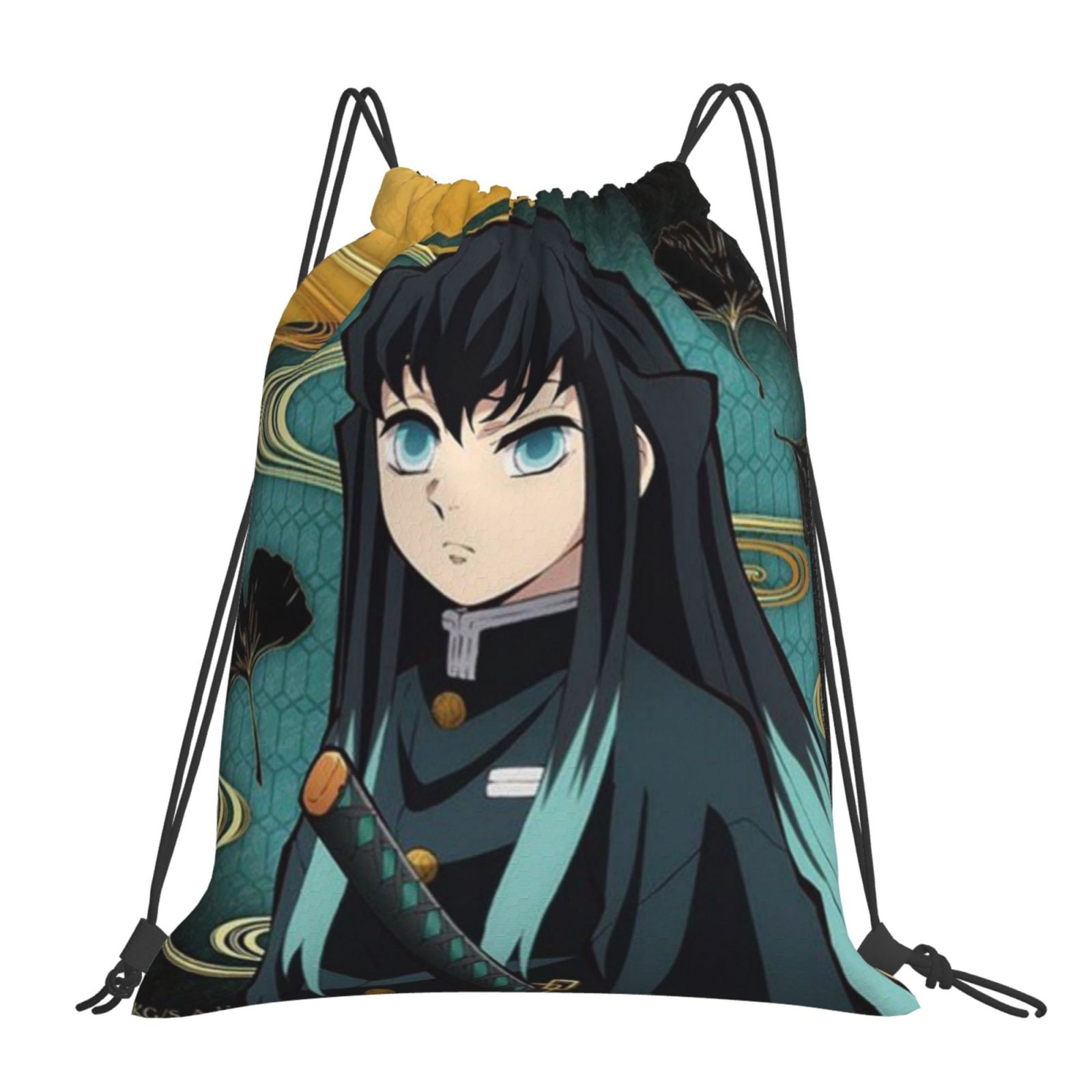 Demon Slayer Muichiro Tokito Drawstring Backpack Sackpack String Bag ...