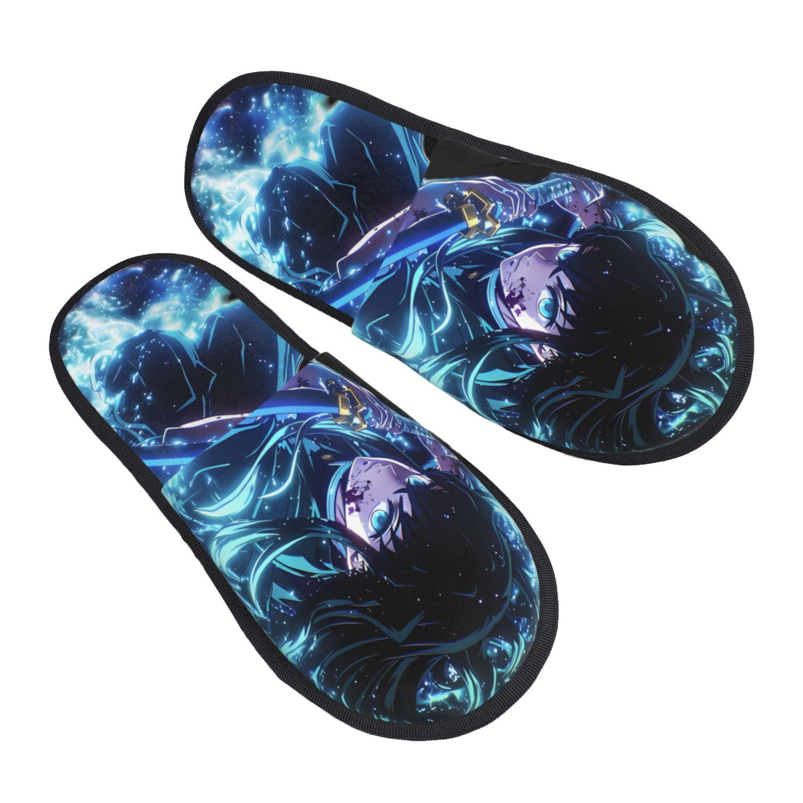 Demon Slayer Muichiro Tokito Furry Slippers For Men Women Fuzzy House ...
