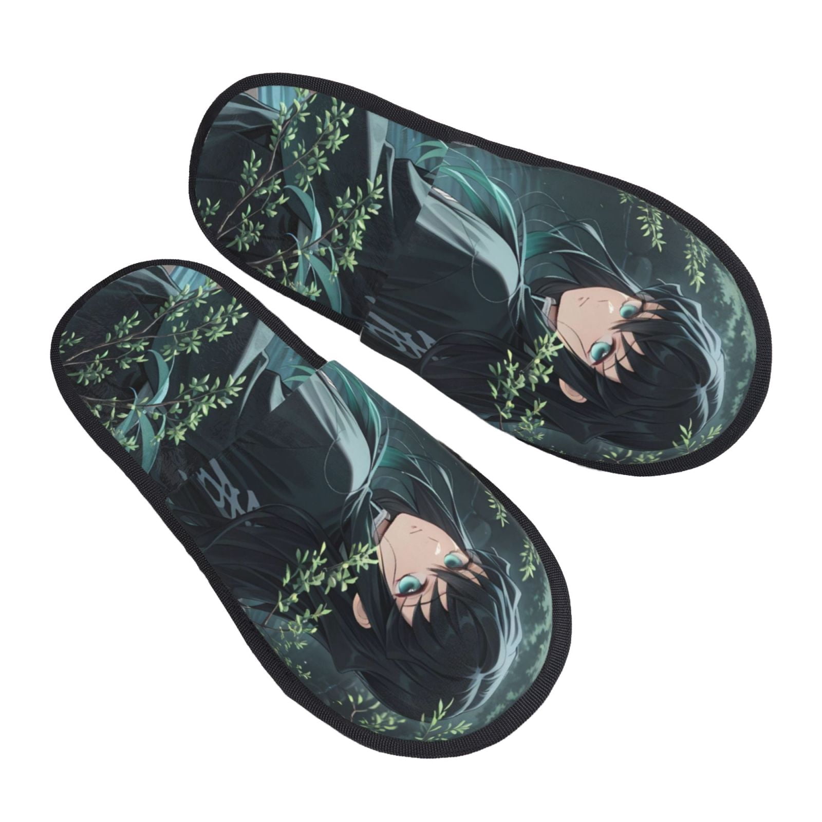 Demon Slayer Muichiro Tokito Furry Slippers For Men Women Fuzzy House ...