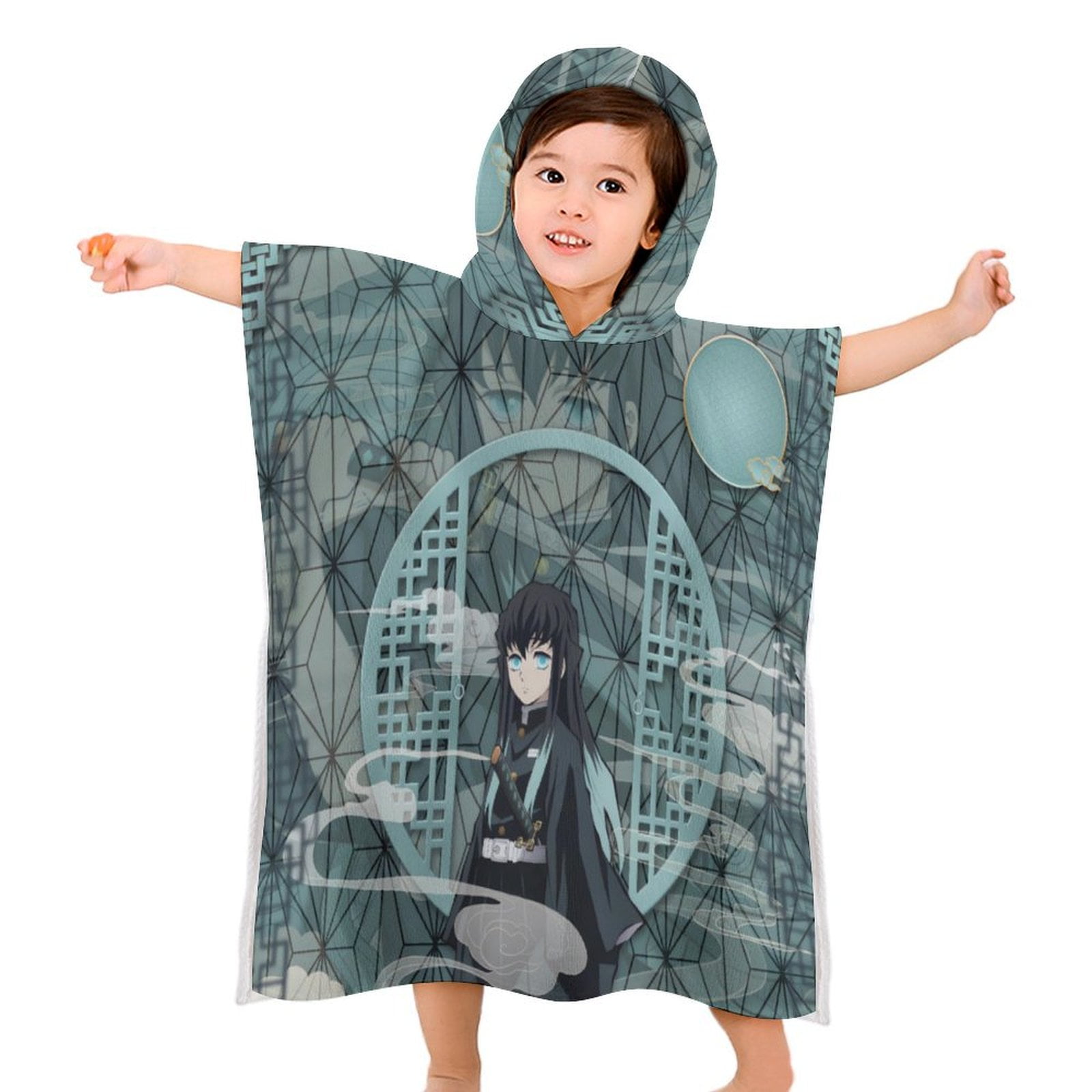 Demon Slayer Muichiro Tokito Hooded Kids Beach Towels - Toddler Bath ...