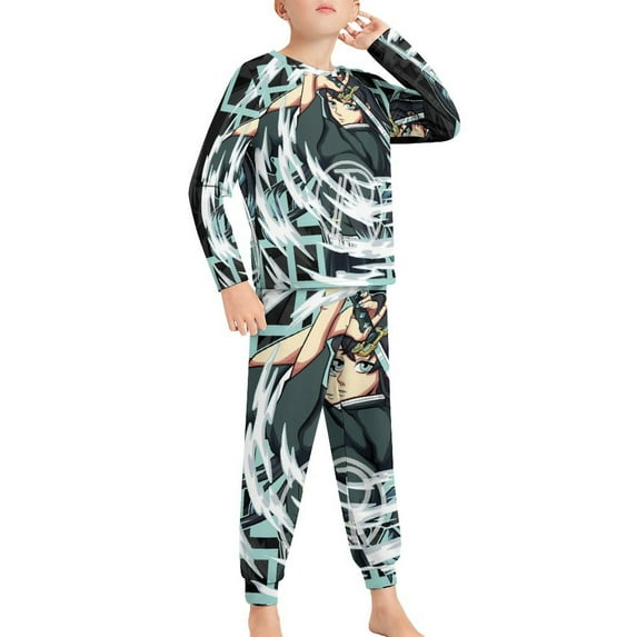 Demon Slayer Muichiro Tokito Ki-ds Pajamas 2 Piece Pjs Set Little Big ...