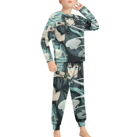 Demon Slayer Muichiro Tokito Ki-ds Pajamas 2 Piece Pjs Set Little Big ...