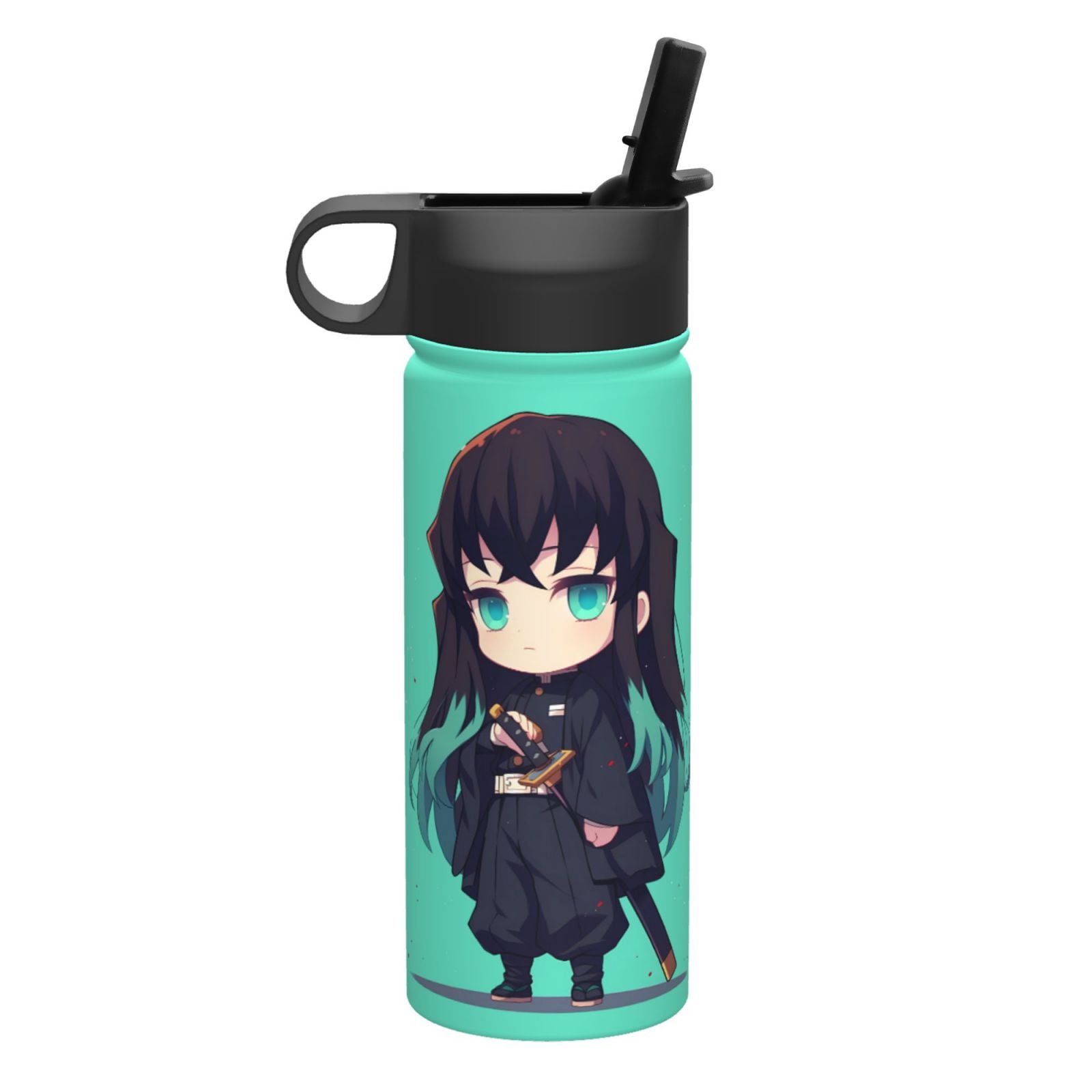 Demon Slayer Muichiro Tokito Kids Insulated Water Bottle With Straw ...