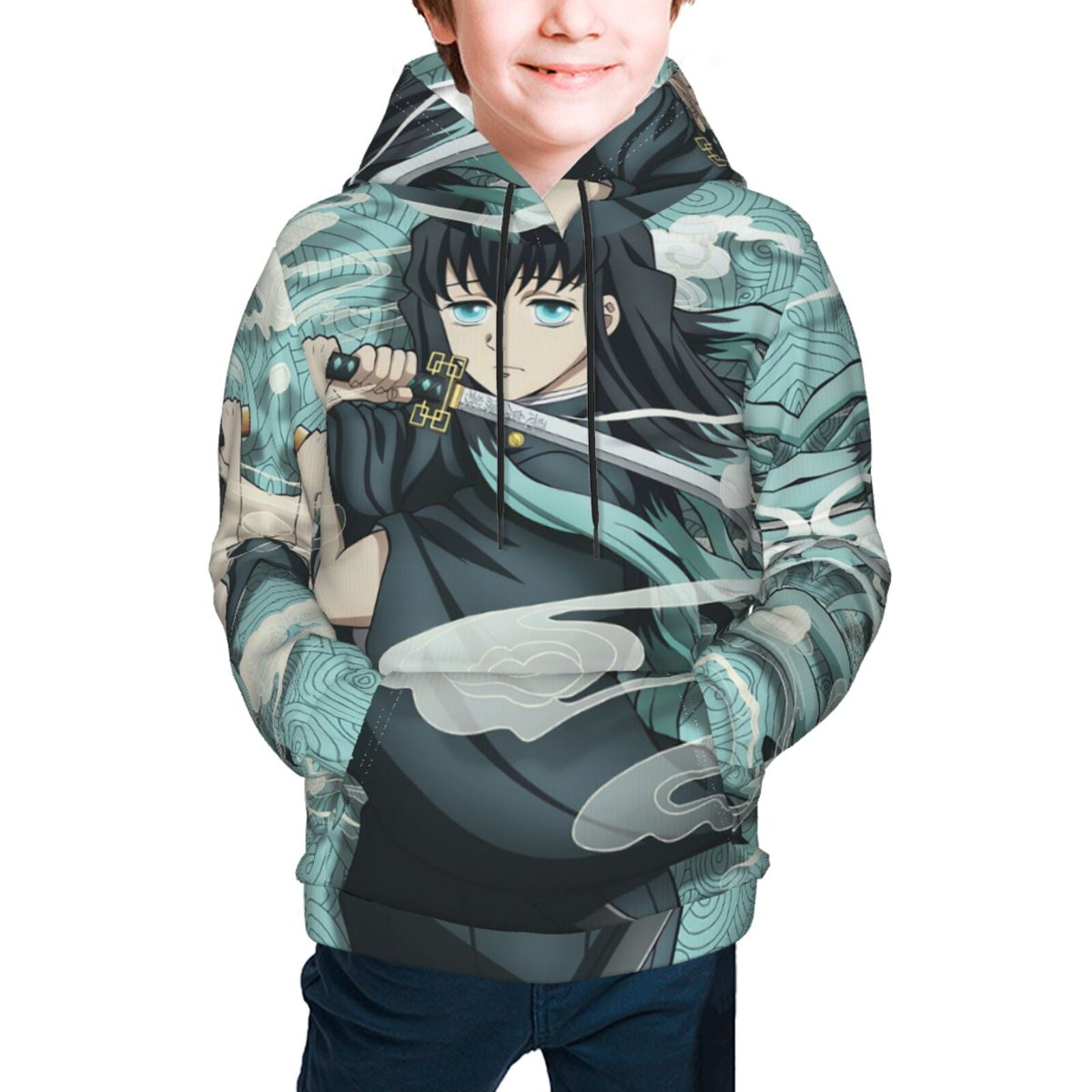Demon Slayer Muichiro Tokito Kids Pullover Hoodies 3d Print Hooded ...
