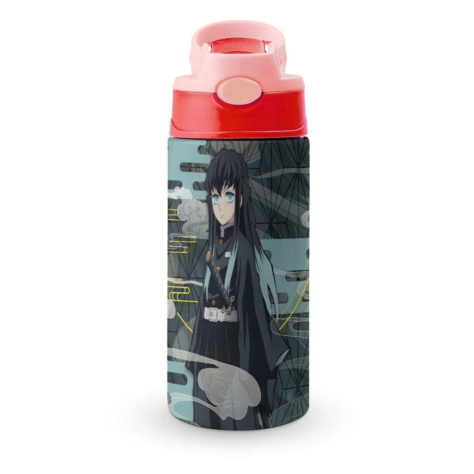 Demon Slayer Muichiro Tokito Kids Straw Water Bottle, Stainless Steel ...