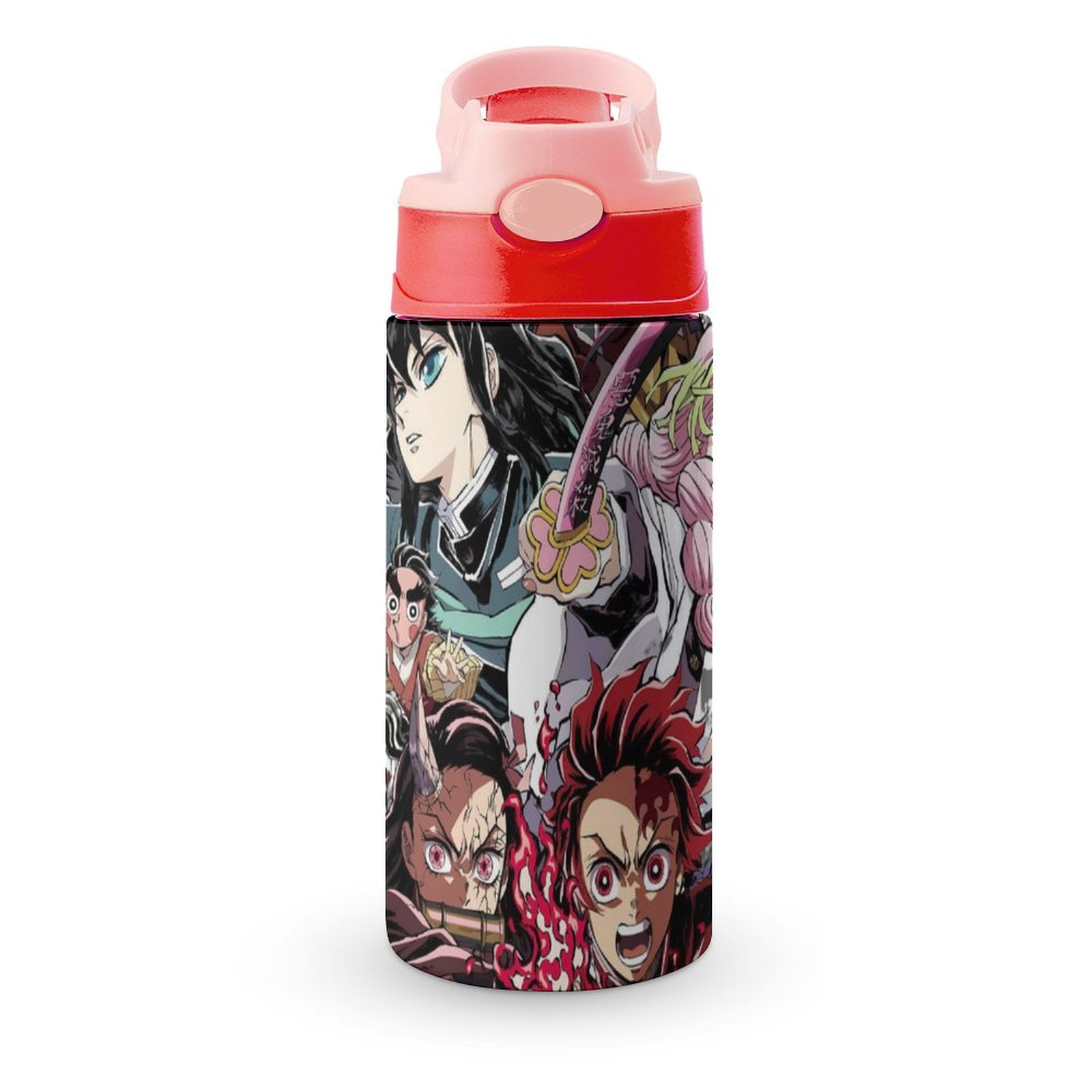 Demon Slayer Muichiro Tokito Kids Water Bottle with Silicone Straw And ...
