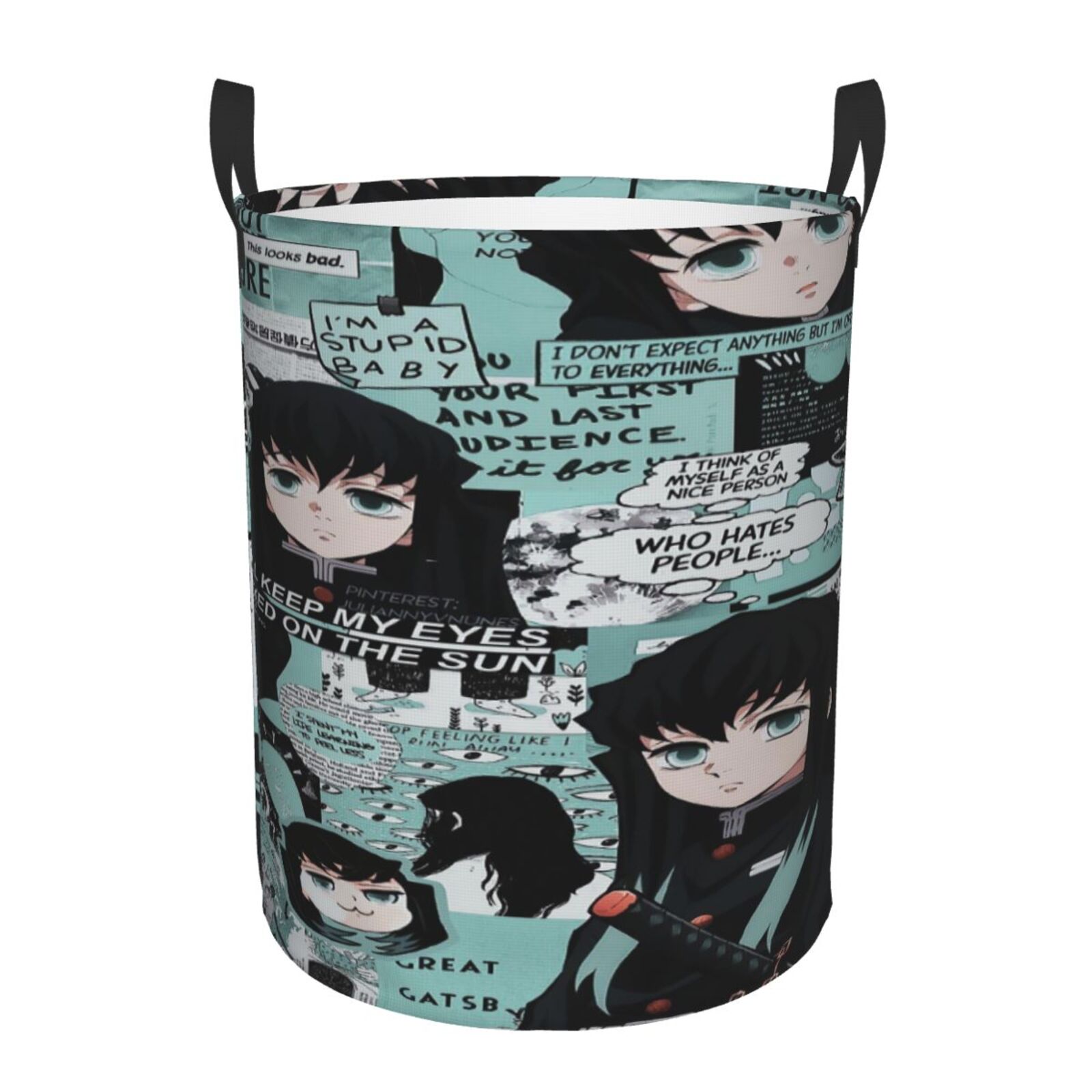 Demon Slayer Muichiro Tokito Large Laundry Basket With Handle ...