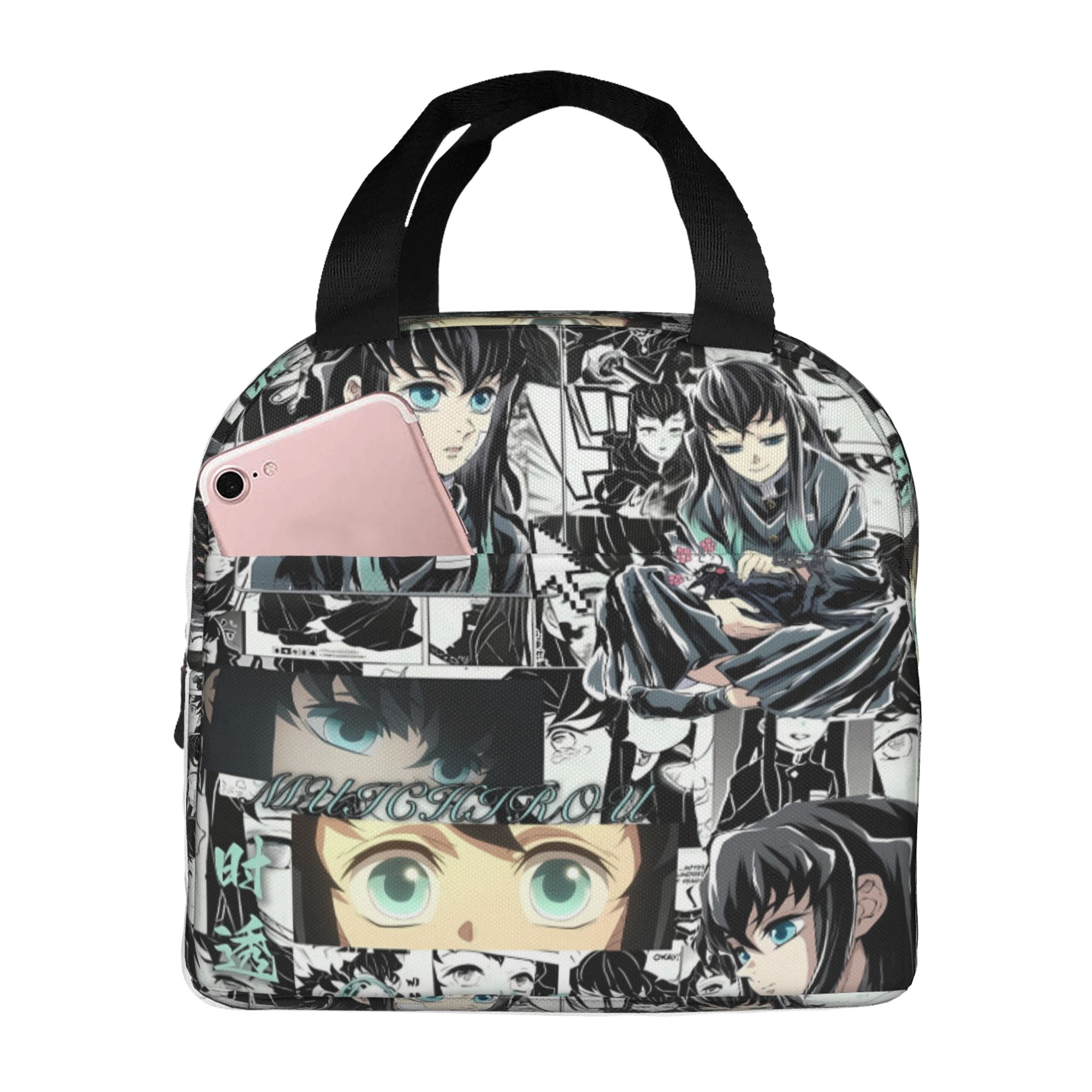 Demon Slayer Muichiro Tokito Lunch Bag Tote Bag Insulated Lunch Box ...