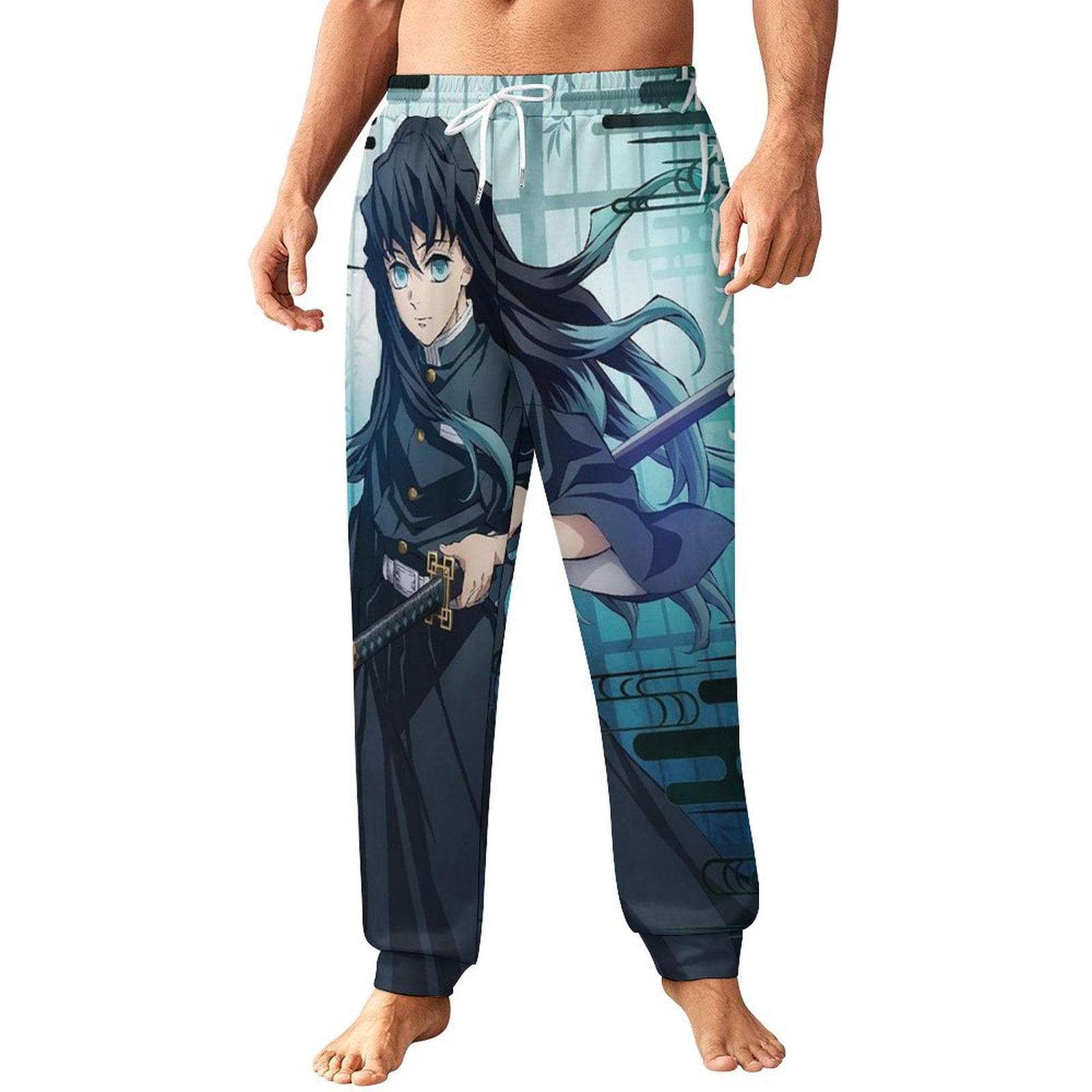 Demon Slayer Muichiro Tokito Men's Athletic Joggers Stretch Sweatpants ...