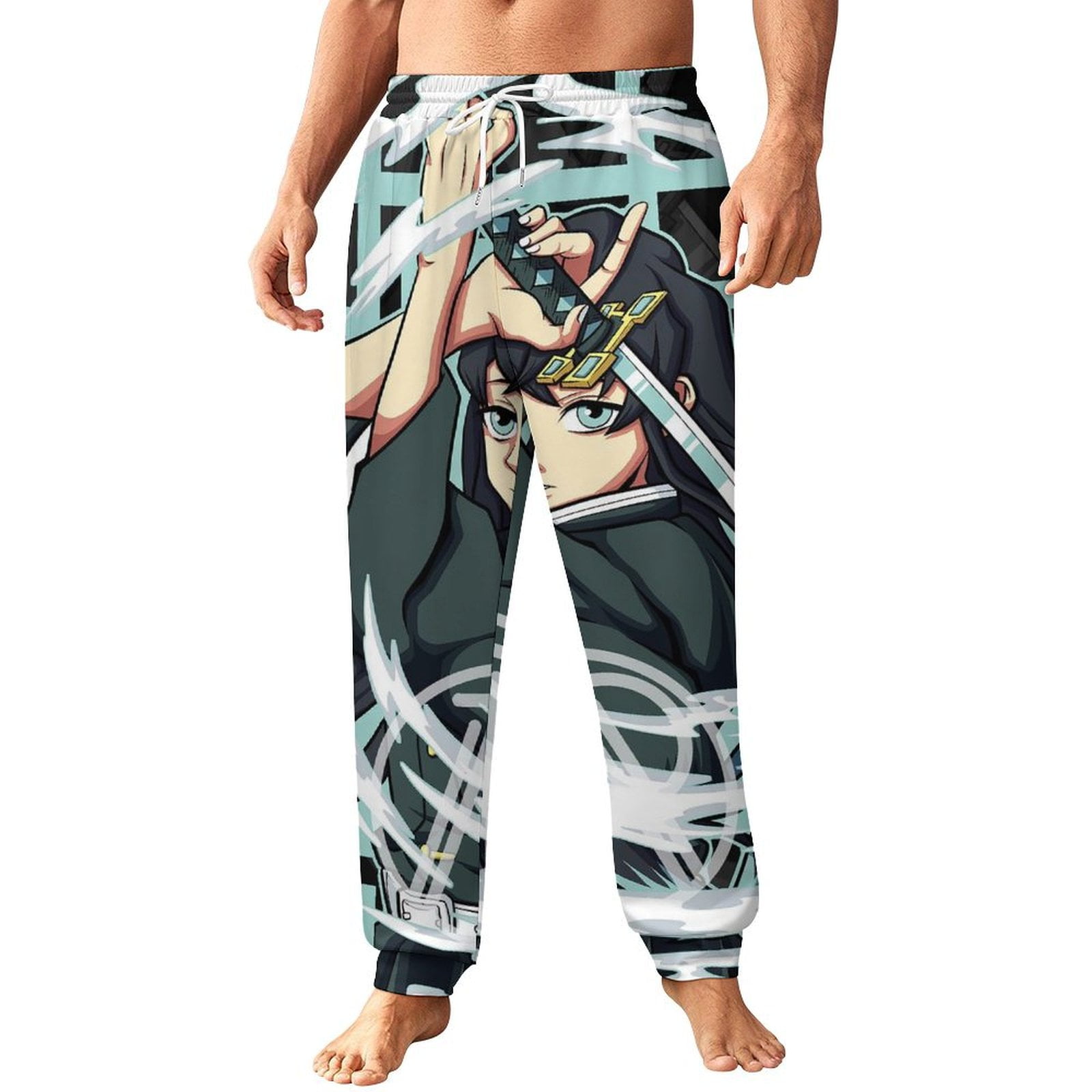 Demon Slayer Muichiro Tokito Men's Athletic Joggers Stretch Sweatpants ...
