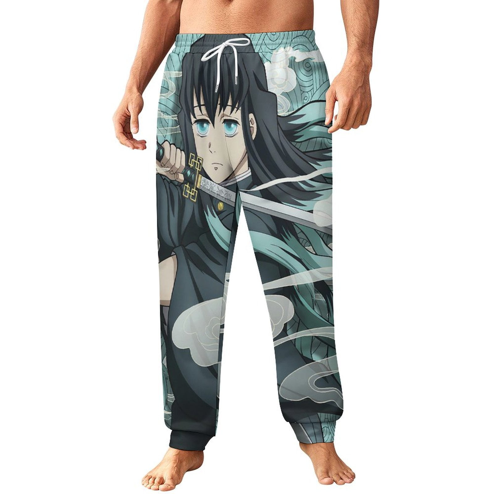 Demon Slayer Muichiro Tokito Men's Athletic Joggers Stretch Sweatpants ...