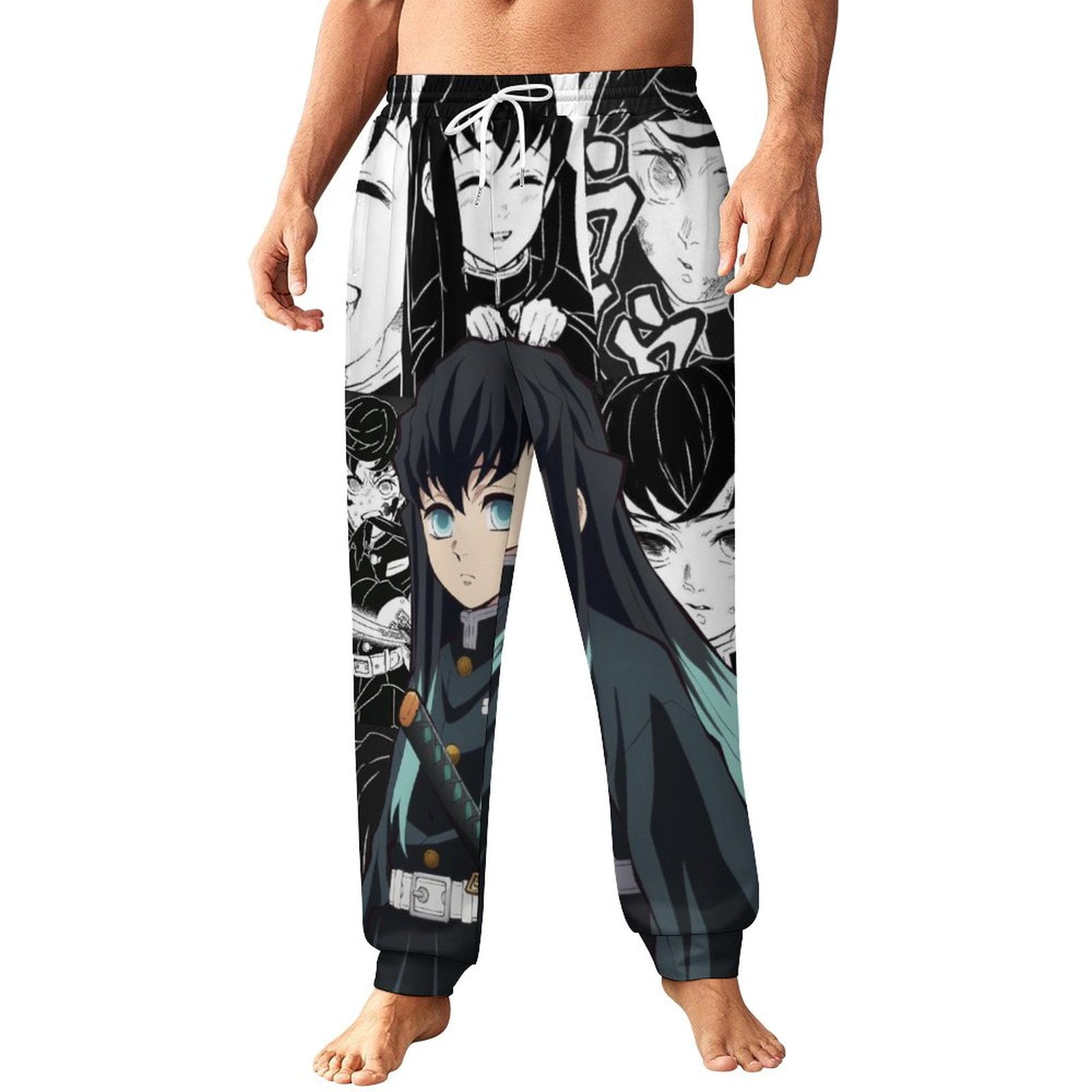 Demon Slayer Muichiro Tokito Men's Athletic Joggers Stretch Sweatpants ...