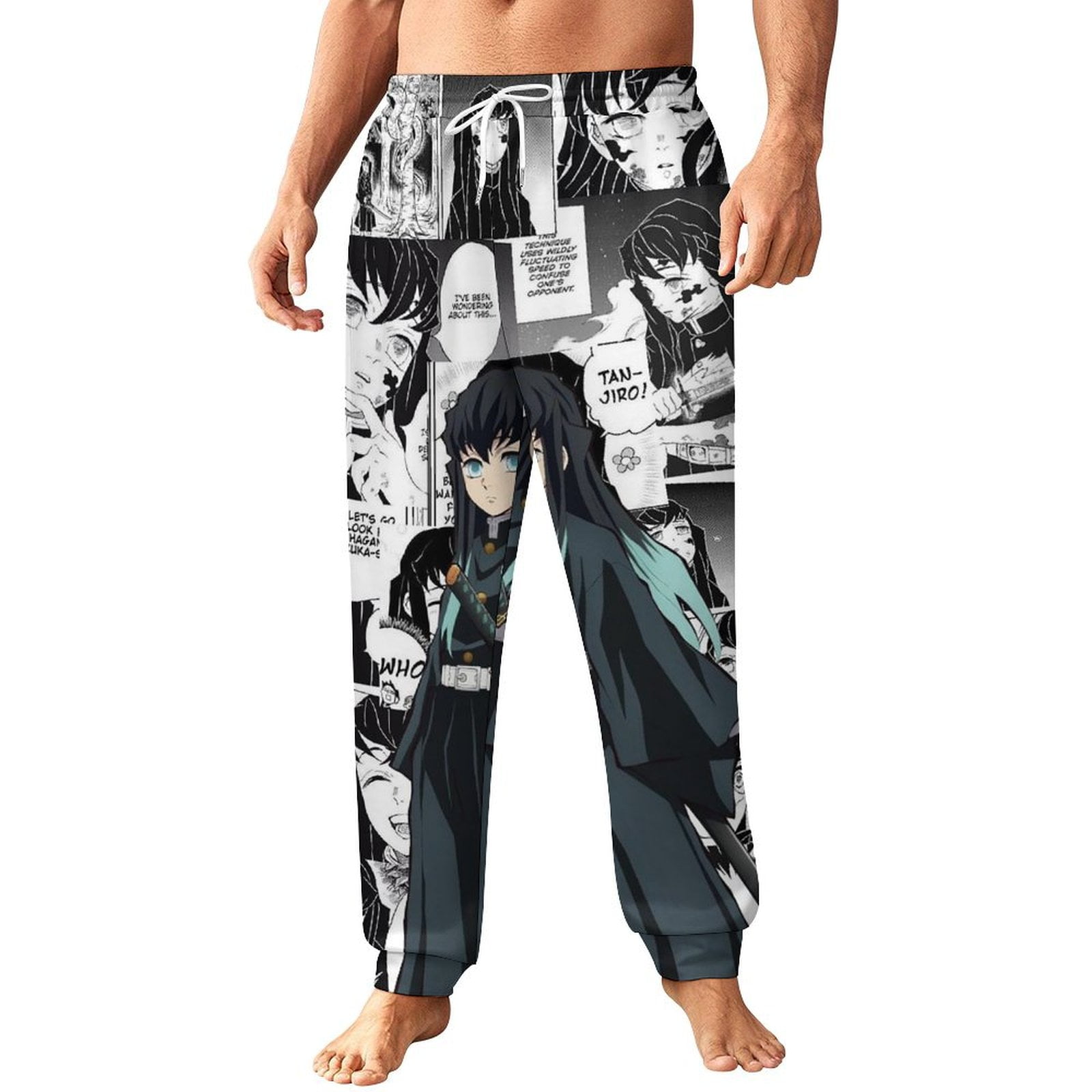 Demon Slayer Muichiro Tokito Men's Athletic Joggers Stretch Sweatpants ...