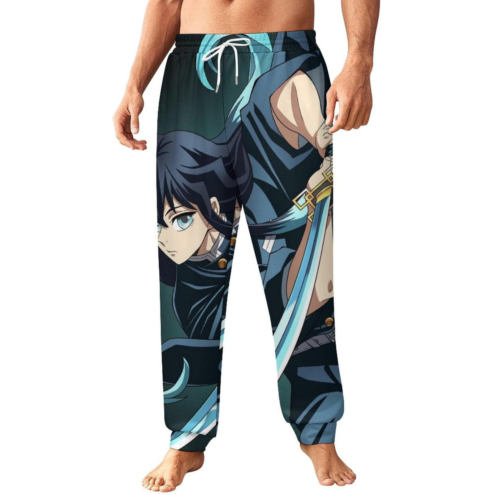 Demon Slayer Muichiro Tokito Men's Athletic Joggers Stretch Sweatpants ...