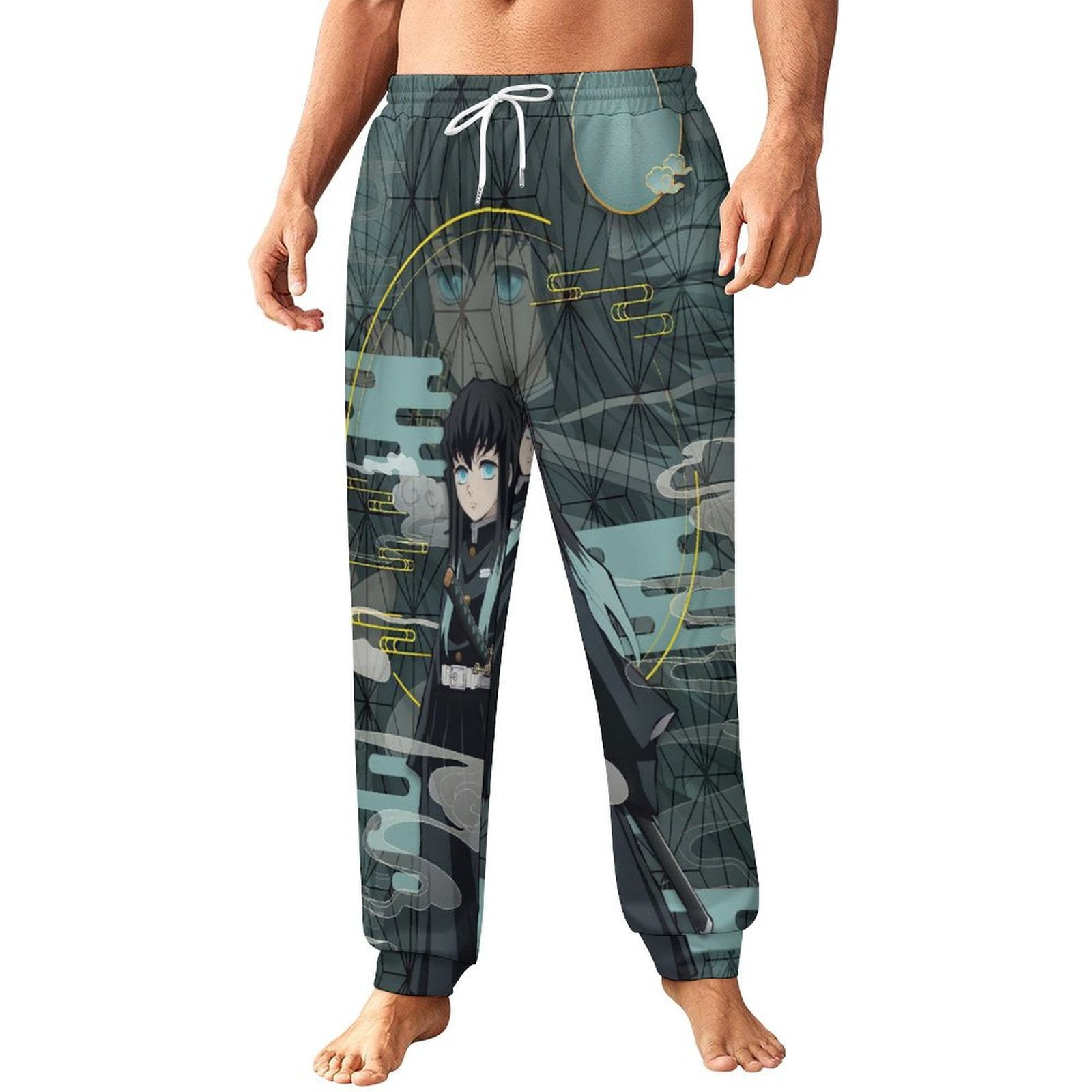 Demon Slayer Muichiro Tokito Men's Athletic Joggers Stretch Sweatpants ...