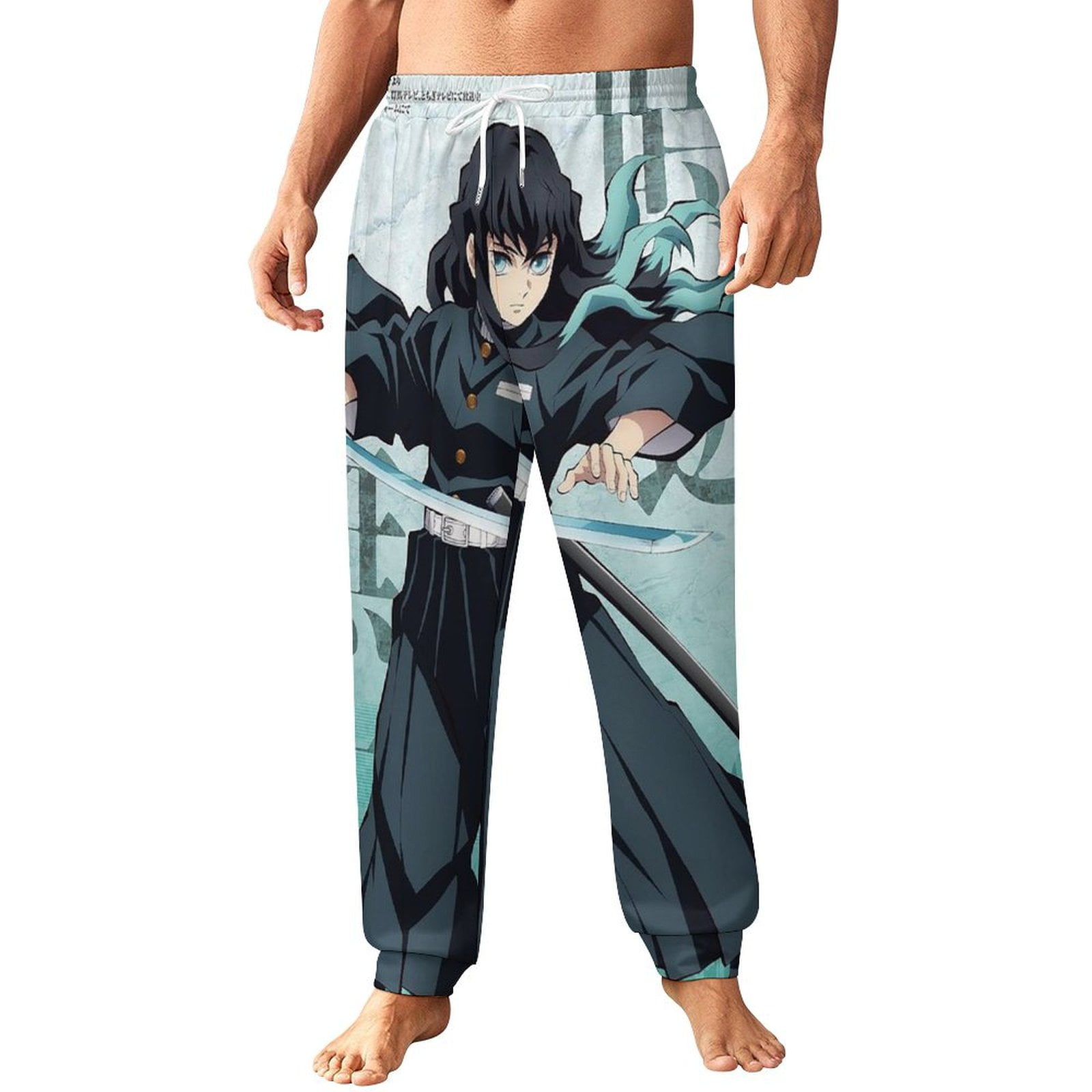 Demon Slayer Muichiro Tokito Men's Athletic Joggers Stretch Sweatpants ...