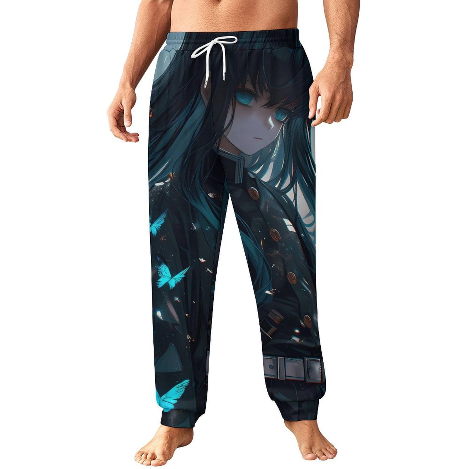 Demon Slayer Muichiro Tokito Men's Athletic Joggers Stretch Sweatpants ...