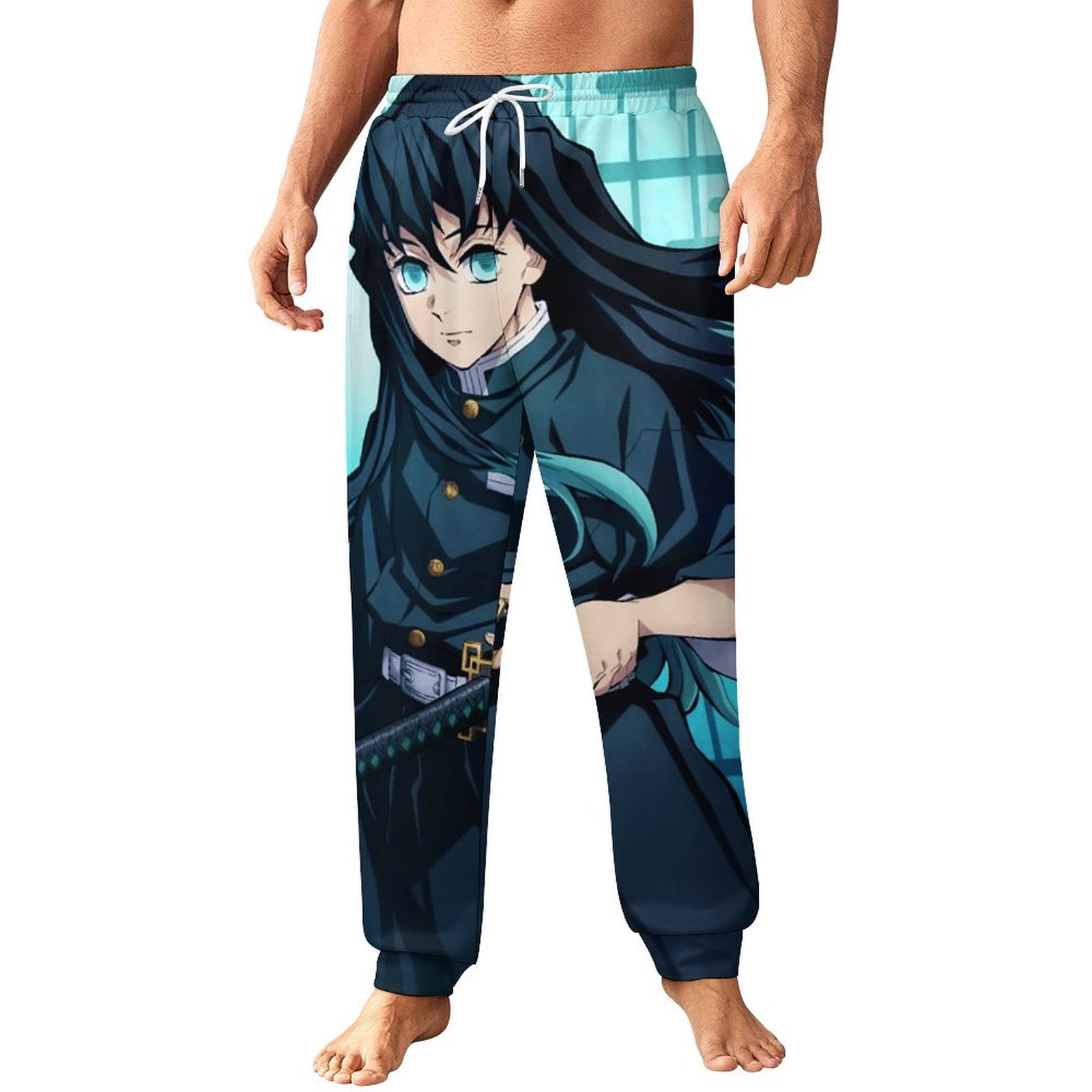 Demon Slayer Muichiro Tokito Men's Athletic Joggers Stretch Sweatpants ...