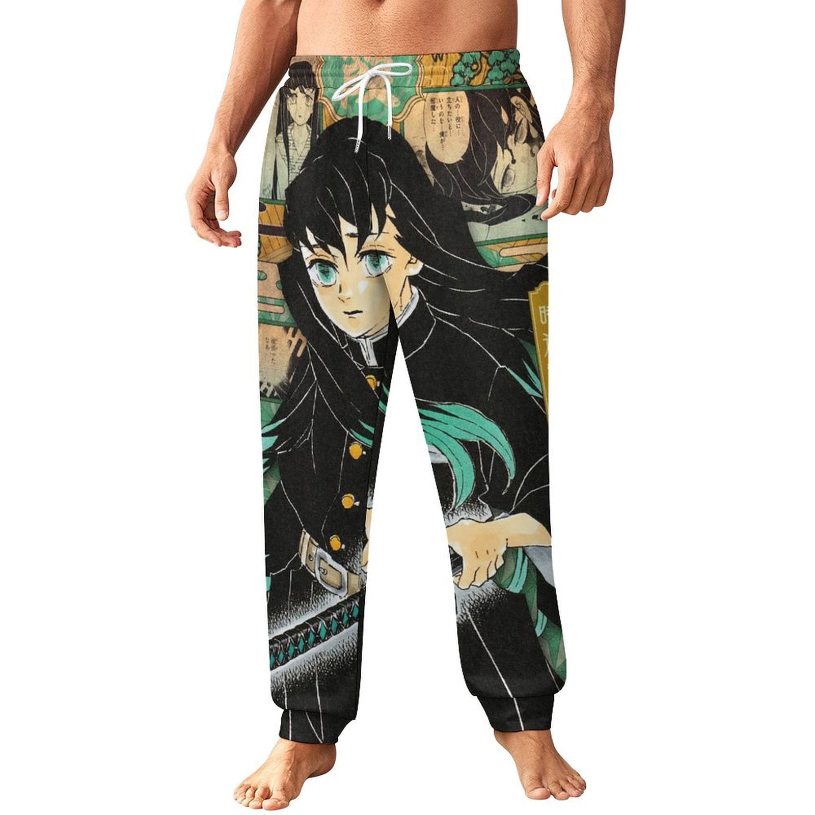 Demon Slayer Muichiro Tokito Men's Athletic Joggers Stretch Sweatpants ...