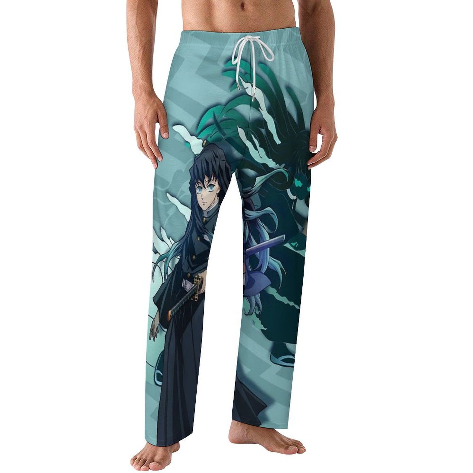 Demon Slayer Muichiro Tokito Mens PJ Pajama Pants Bottoms Lounge Pants ...