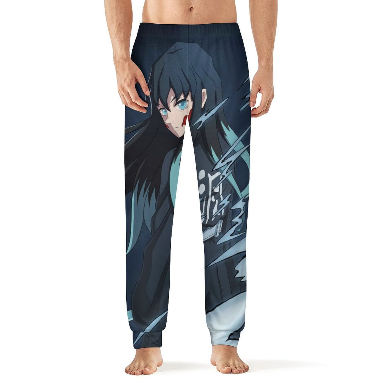 Demon Slayer Muichiro Tokito Mens PJ Pajama Pants Bottoms Lounge Pants ...