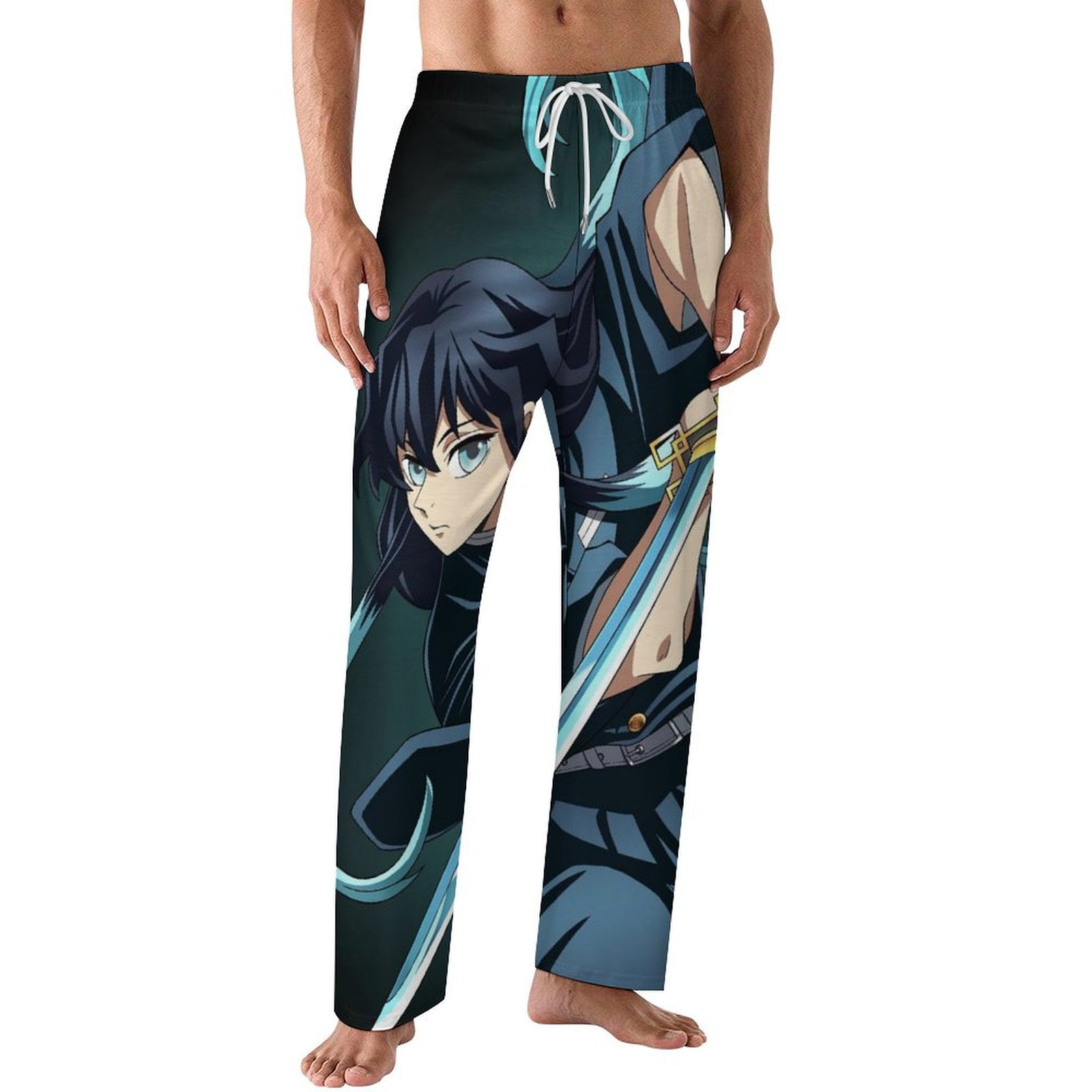 Demon Slayer Muichiro Tokito Mens PJ Pajama Pants Bottoms Lounge Pants ...