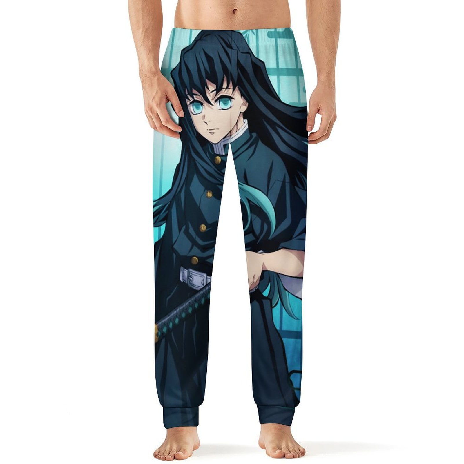 Demon Slayer Muichiro Tokito Mens PJ Pajama Pants Bottoms Lounge Pants ...