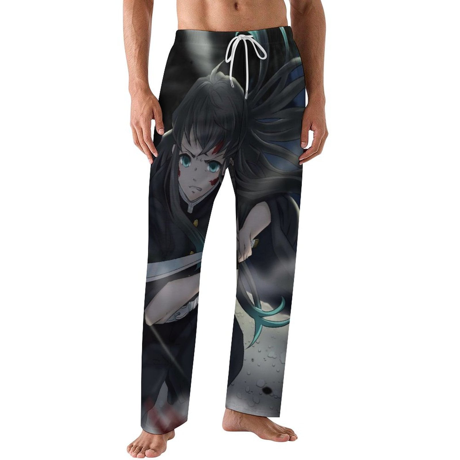 Demon Slayer Muichiro Tokito Mens PJ Pajama Pants Bottoms Lounge Pants ...