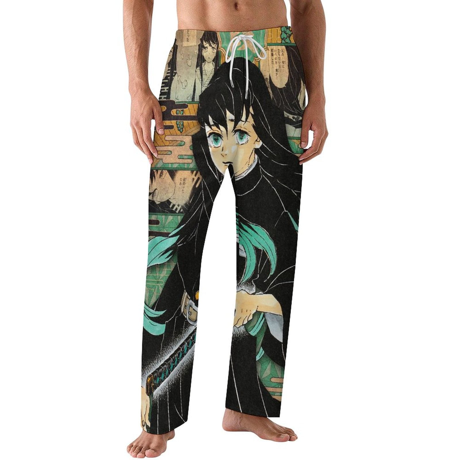 Demon Slayer Muichiro Tokito Mens PJ Pajama Pants Bottoms Lounge Pants ...