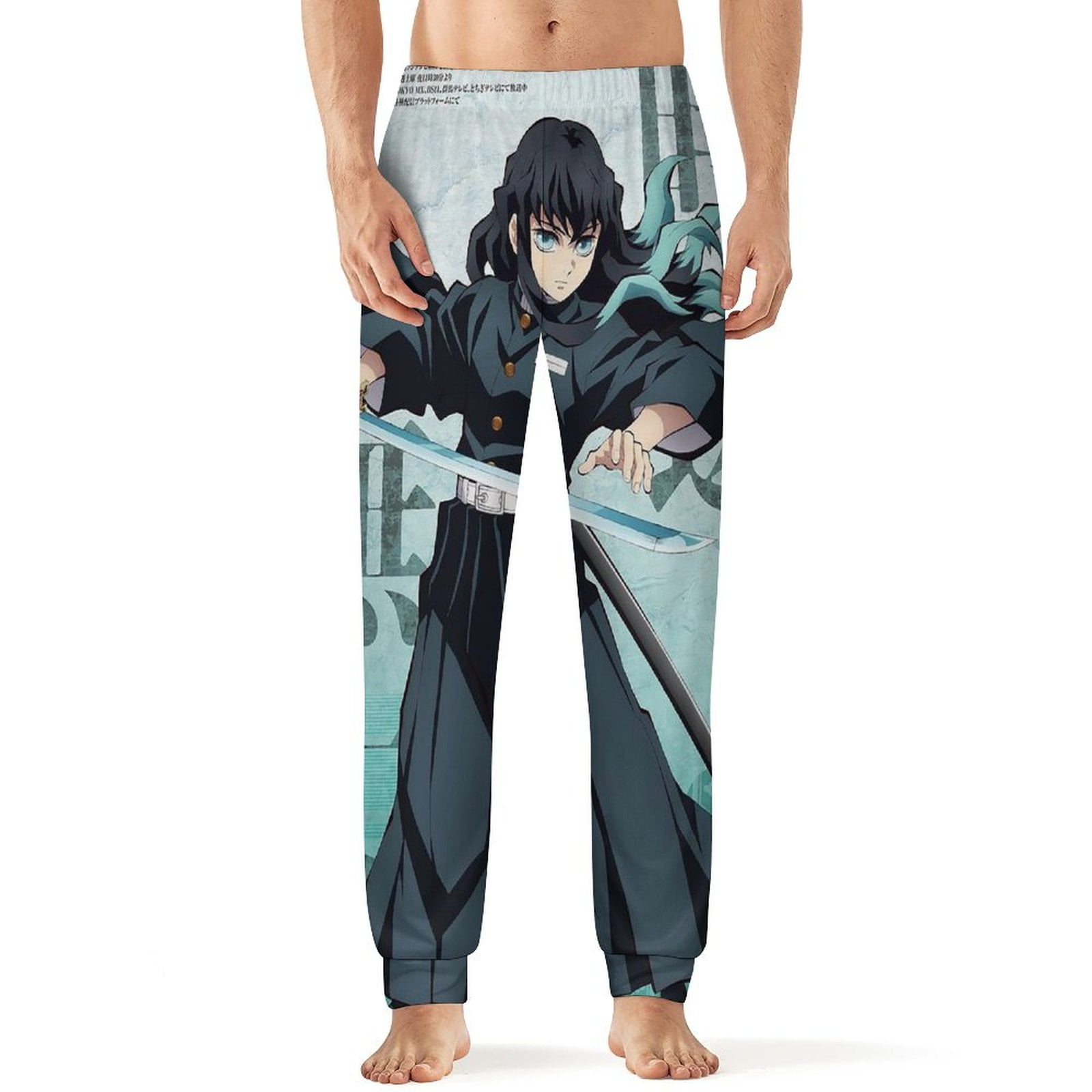 Demon Slayer Muichiro Tokito Mens PJ Pajama Pants Bottoms Lounge Pants ...