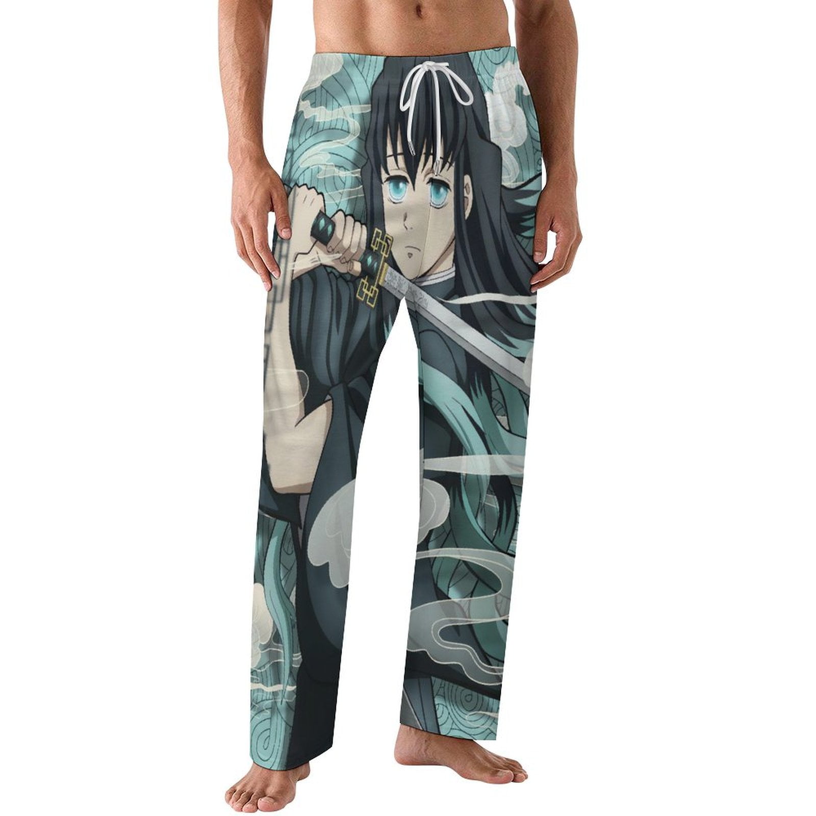 Demon Slayer Muichiro Tokito Mens PJ Pajama Pants Bottoms Lounge Pants ...