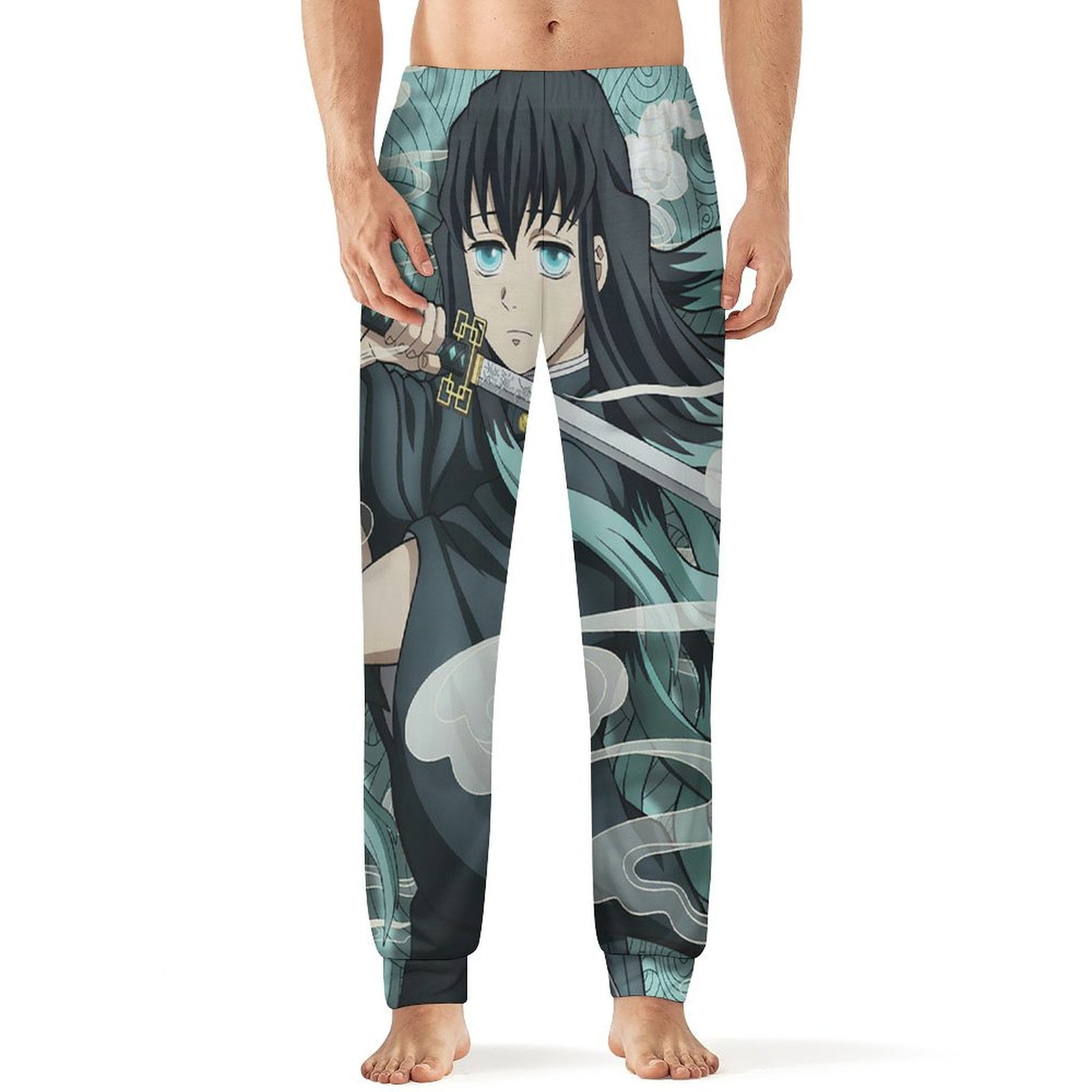 Demon Slayer Muichiro Tokito Mens PJ Pajama Pants Bottoms Lounge Pants ...