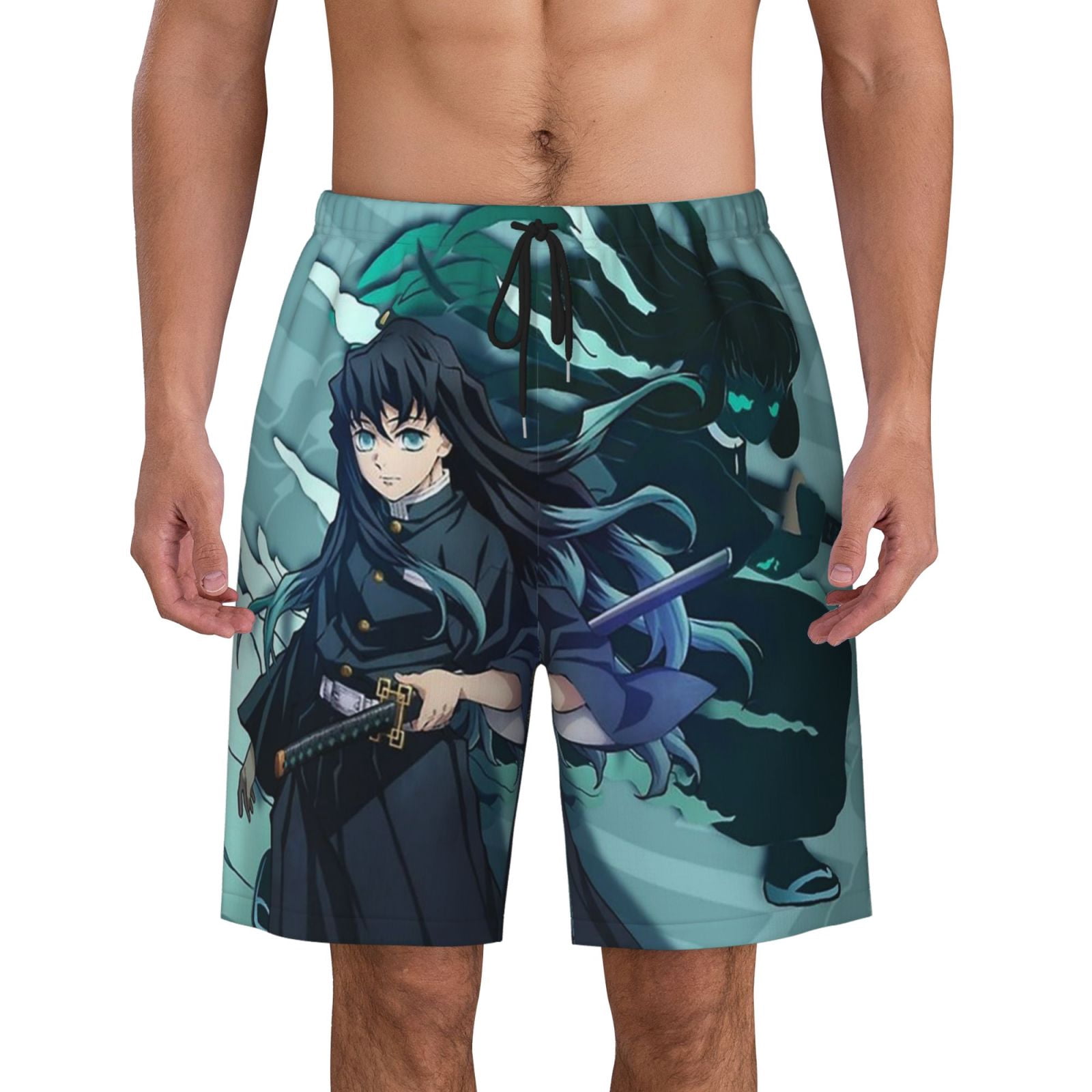 Demon Slayer Muichiro Tokito Mens Swim Trunks Quick Dry Board Shorts ...