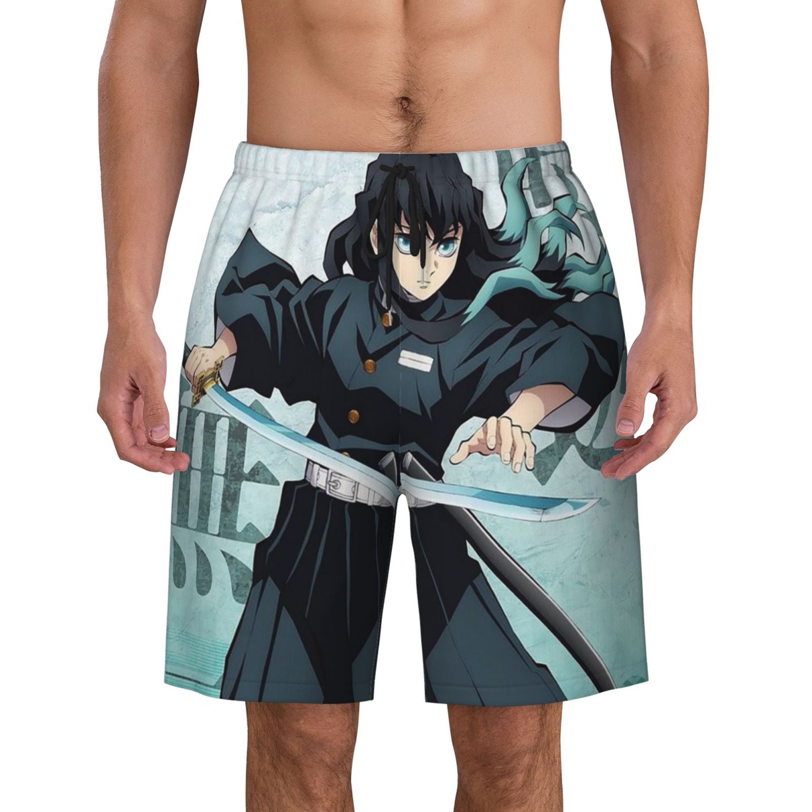Demon Slayer Muichiro Tokito Mens Swim Trunks Quick Dry Board Shorts ...