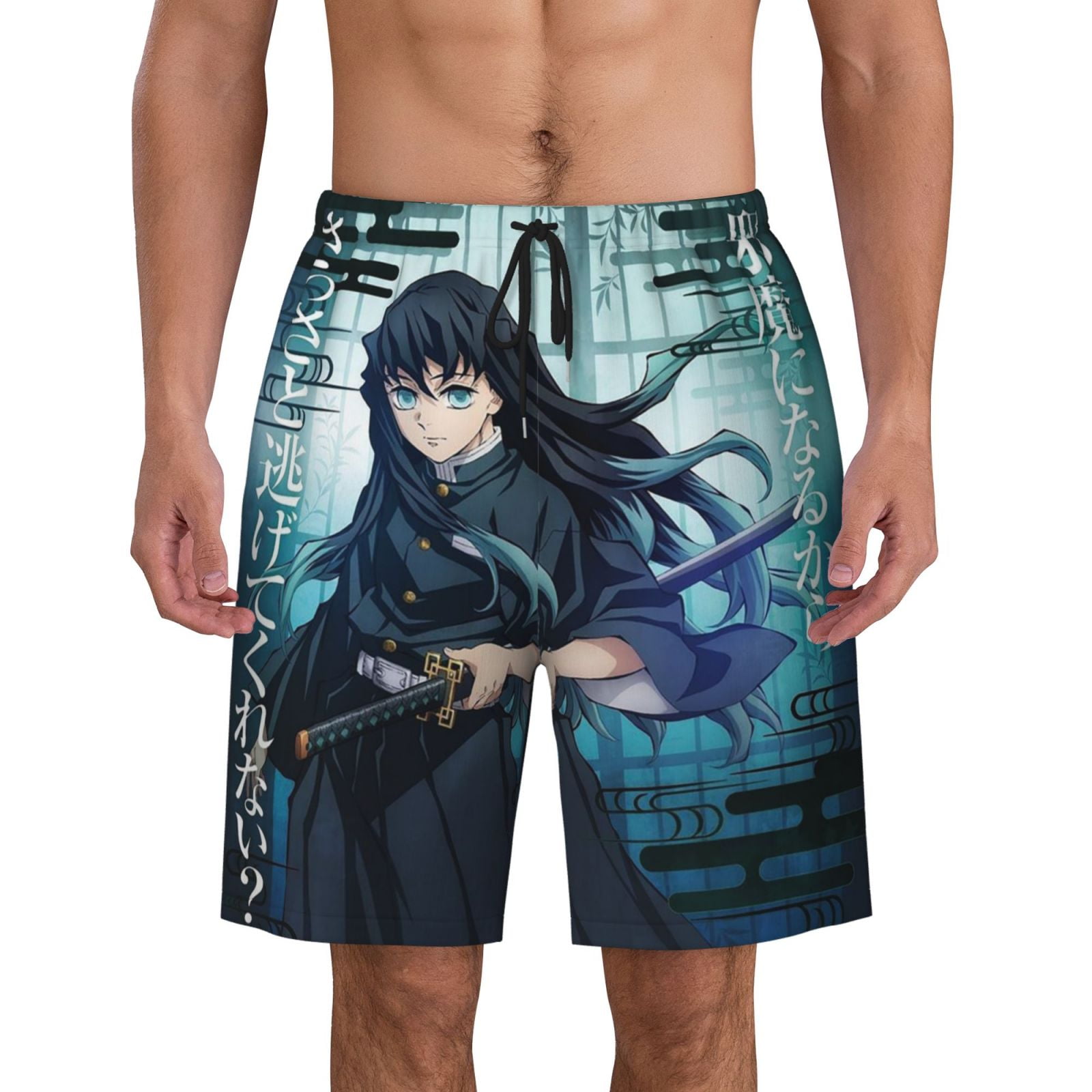 Demon Slayer Muichiro Tokito Mens Swim Trunks Quick Dry Board Shorts ...