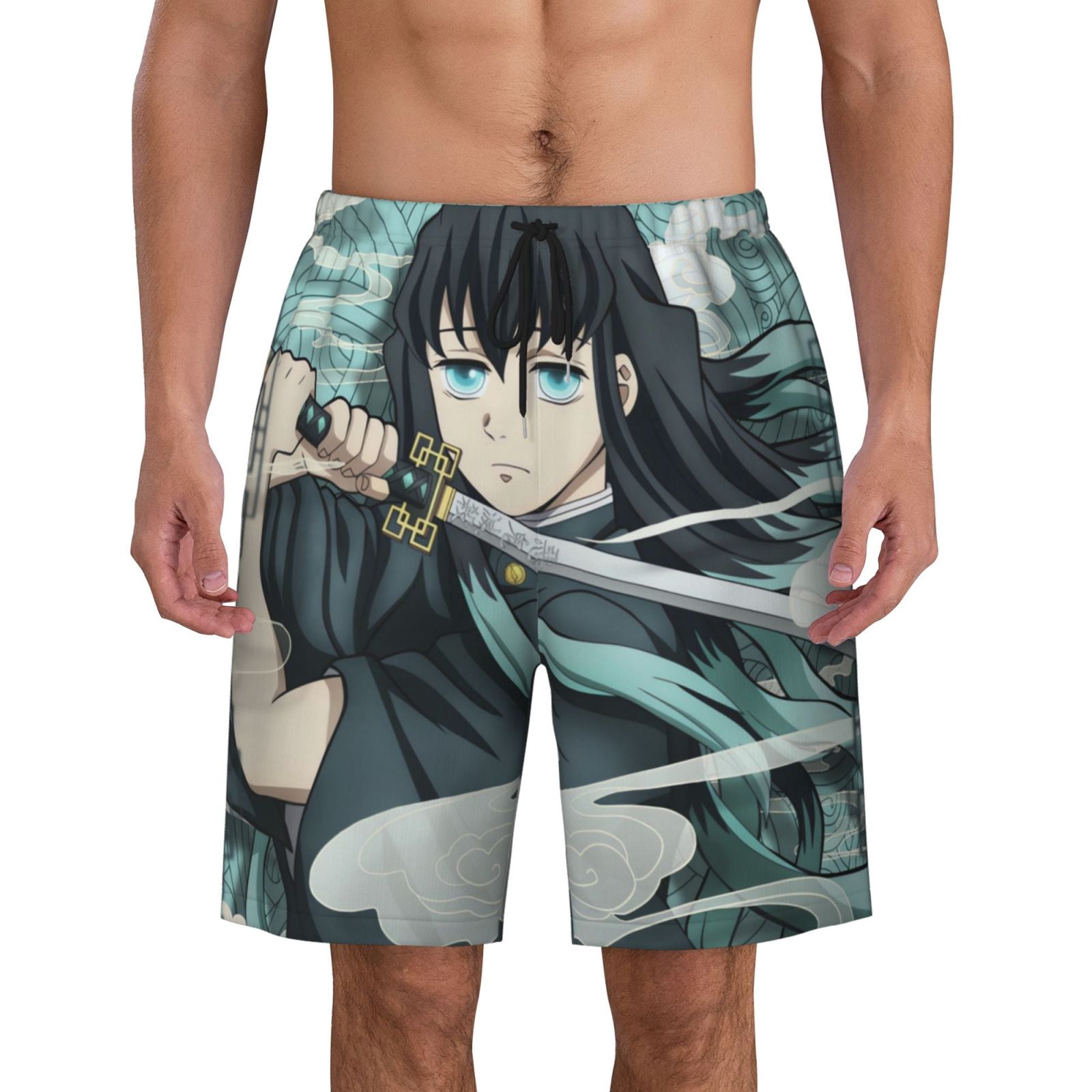 Demon Slayer Muichiro Tokito Mens Swim Trunks Quick Dry Board Shorts ...