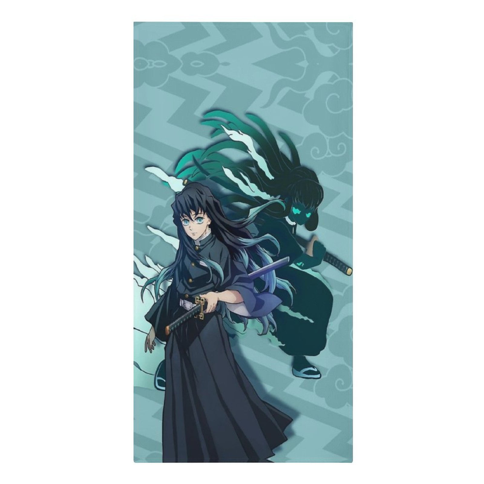 Demon Slayer Muichiro Tokito Microfiber Beach Towel, Oversized Sand ...