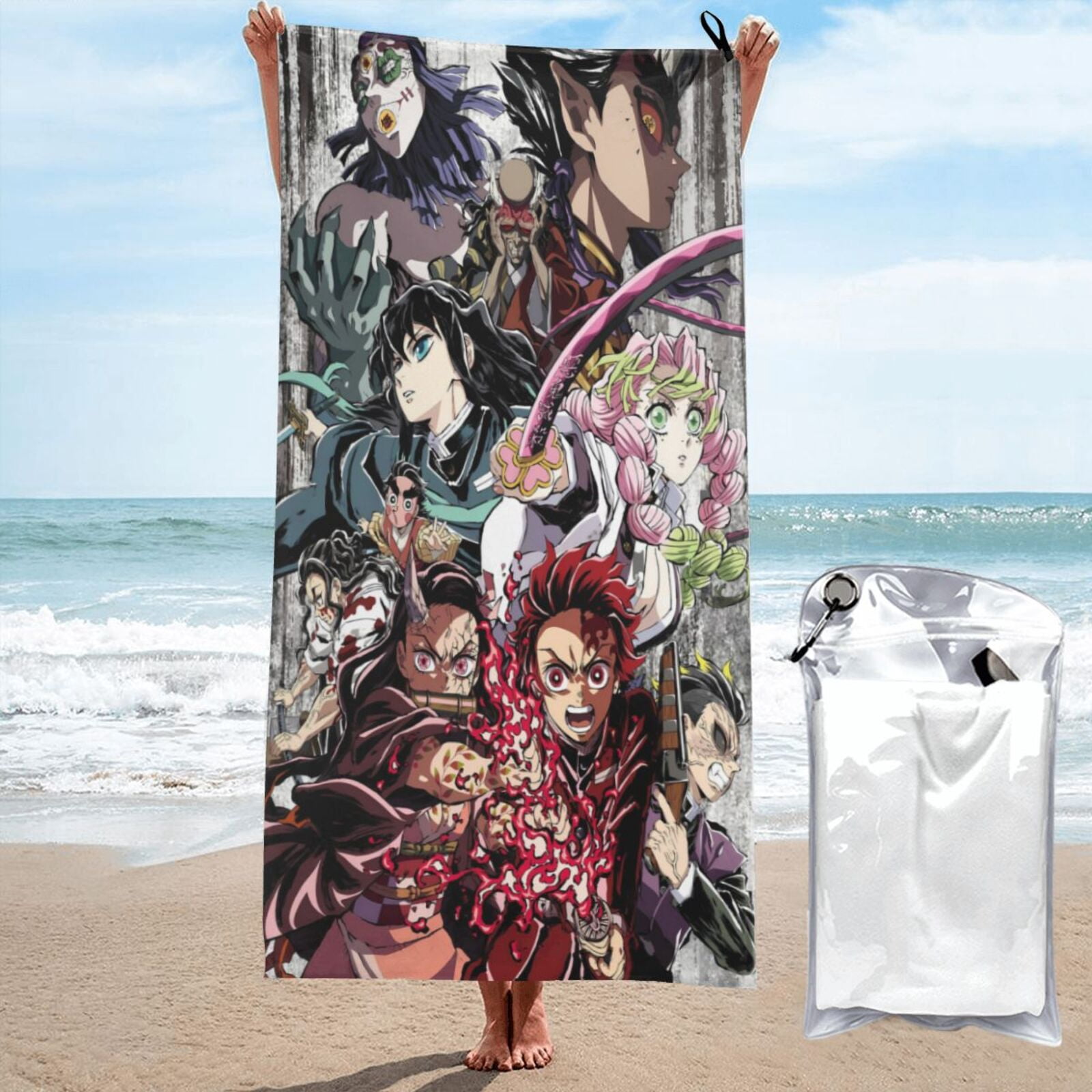 Demon Slayer Muichiro Tokito Microfiber Oversized Lightweight Beach ...