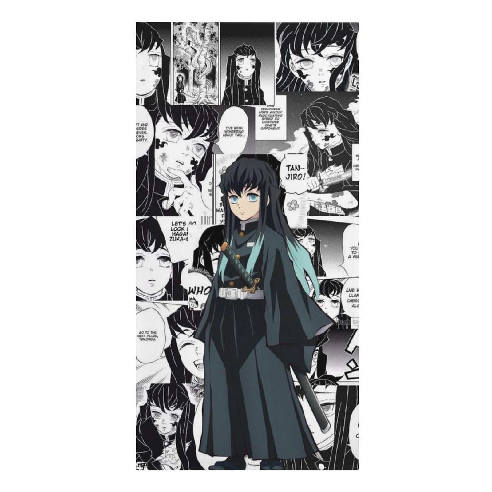Demon Slayer Muichiro Tokito Quick Dry Sand Free Microfiber Beach Towel ...