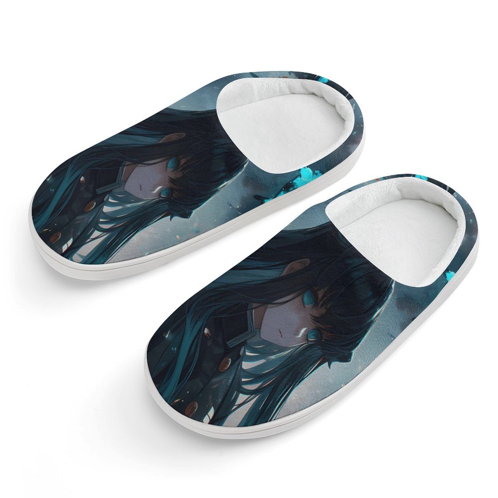Demon Slayer Muichiro Tokito Slippers for Kids, Cute Soft Plush Anti ...