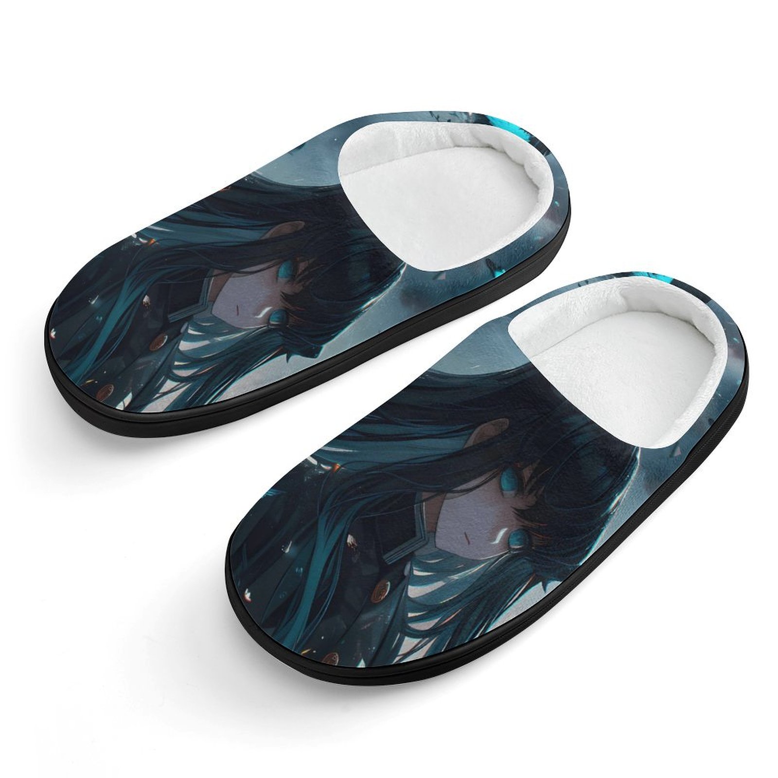 Demon Slayer Muichiro Tokito Slippers for Kids, Cute Soft Plush Anti ...