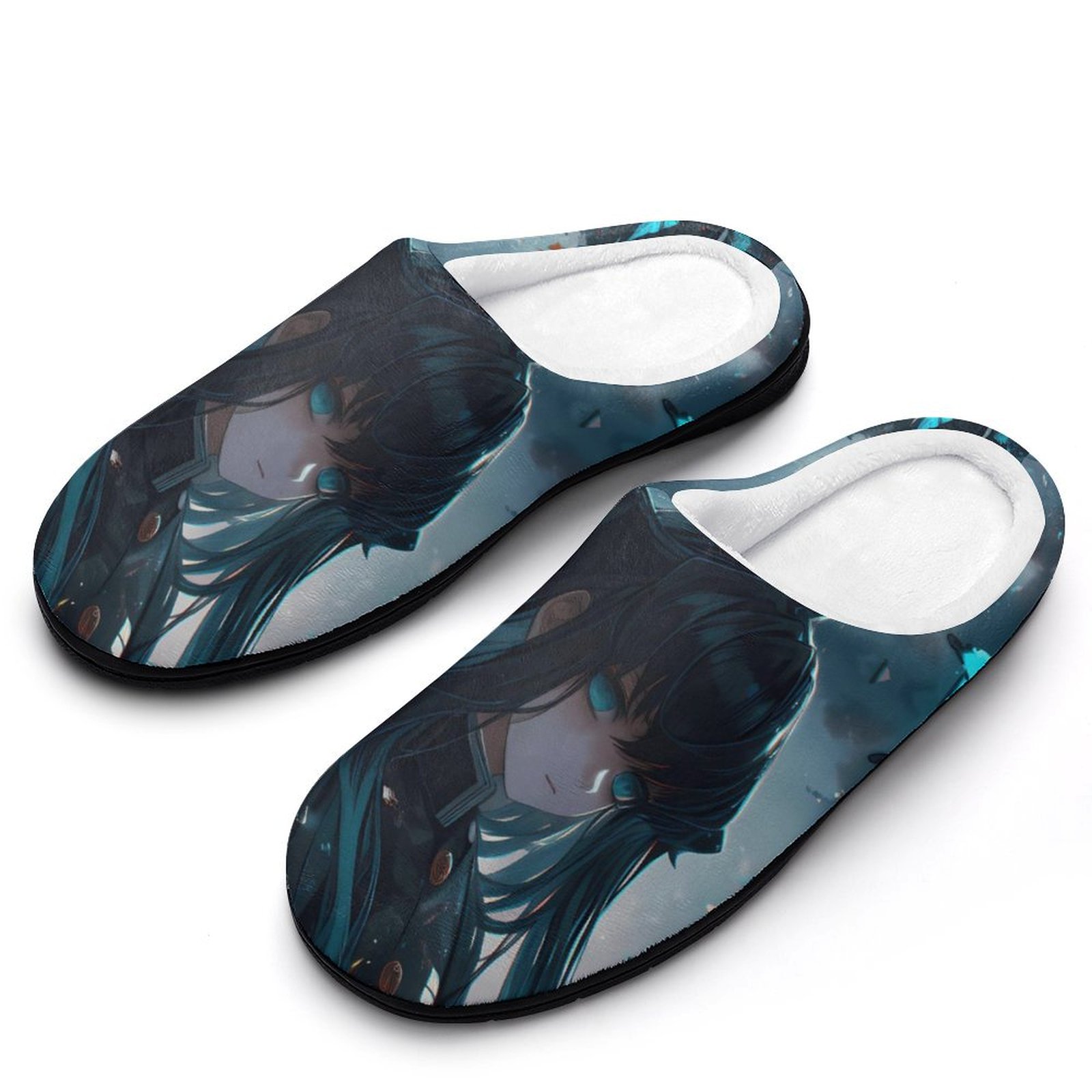 Demon Slayer Muichiro Tokito Slippers for Mens, Soft Plush Anti-slip ...