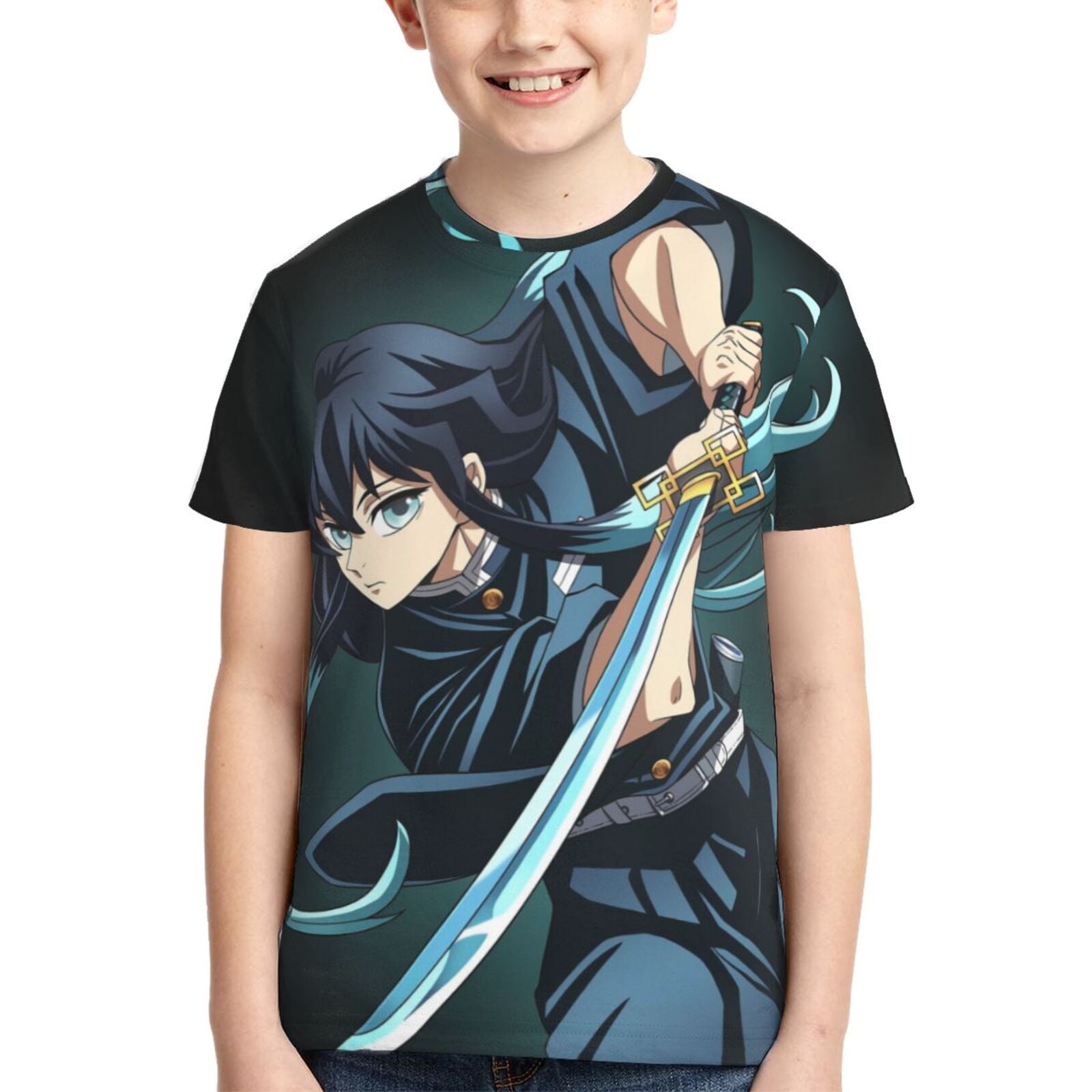 Demon Slayer Muichiro Tokito T Shirts 3d Printed Short Sleeve Tee Shirt ...