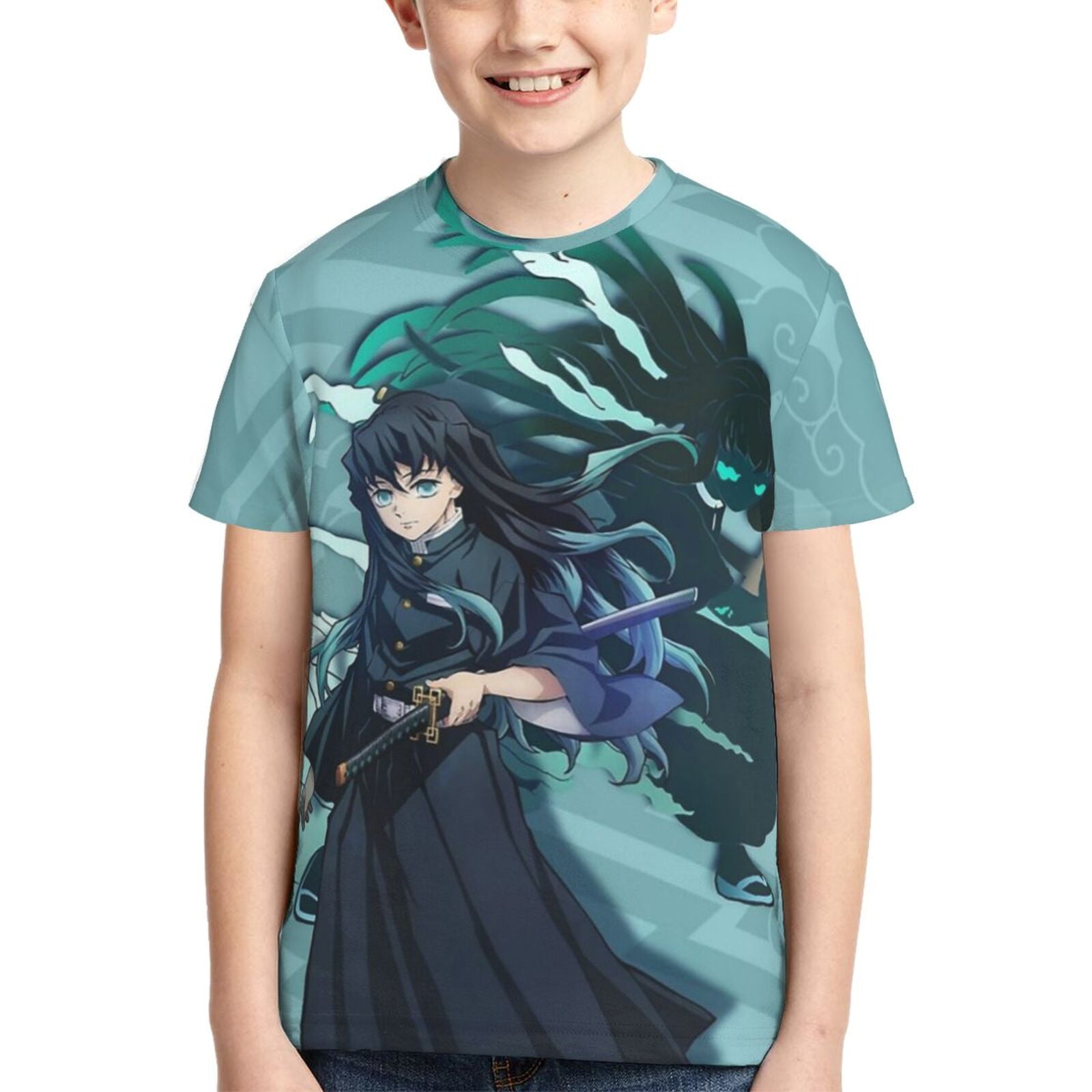 Demon Slayer Muichiro Tokito T Shirts 3d Printed Short Sleeve Tee Shirt ...