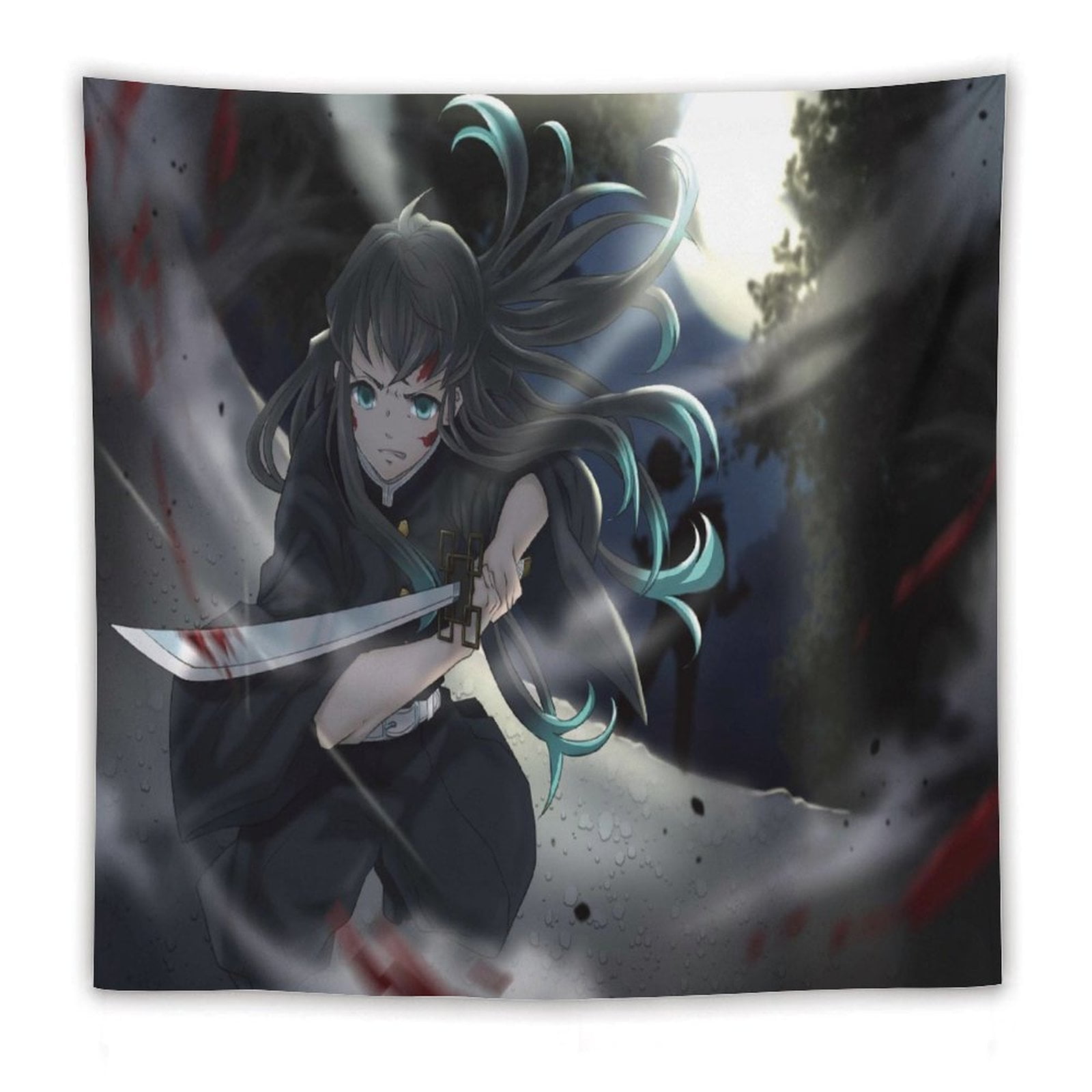 Demon Slayer Muichiro Tokito Tapestry Anime Poster Wall Hanging Art ...